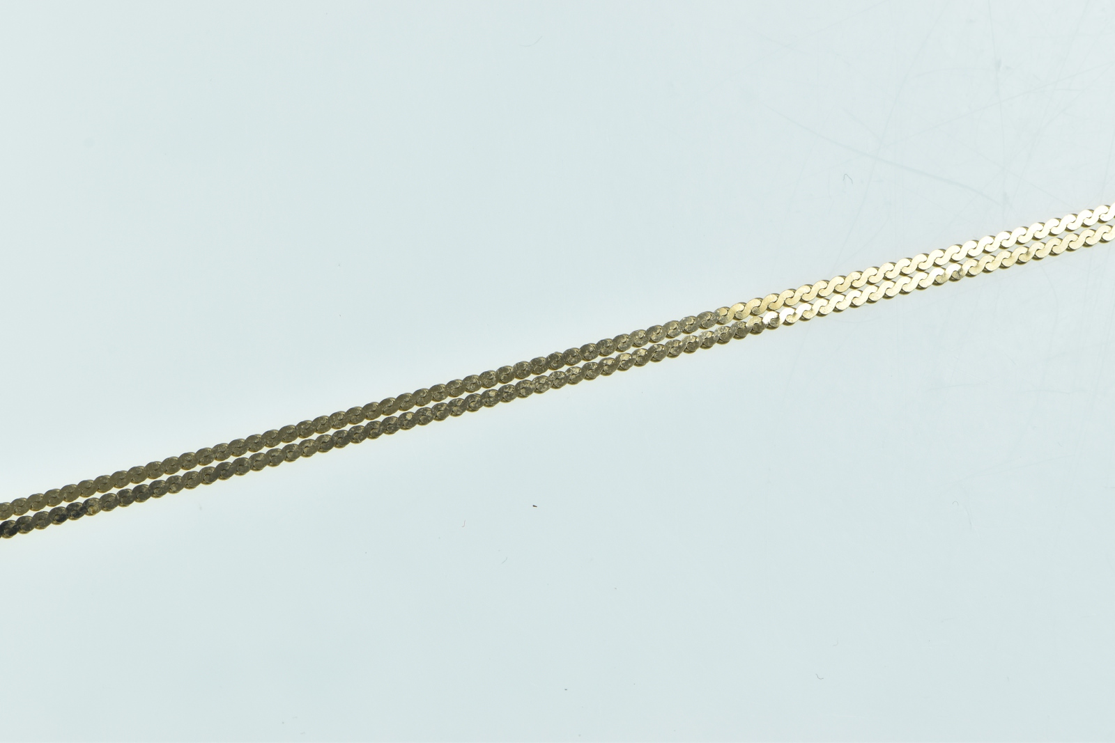 14K 1.1mm Serpentine Chain Flat Wavy Link Yellow Gold Necklace 24 ...