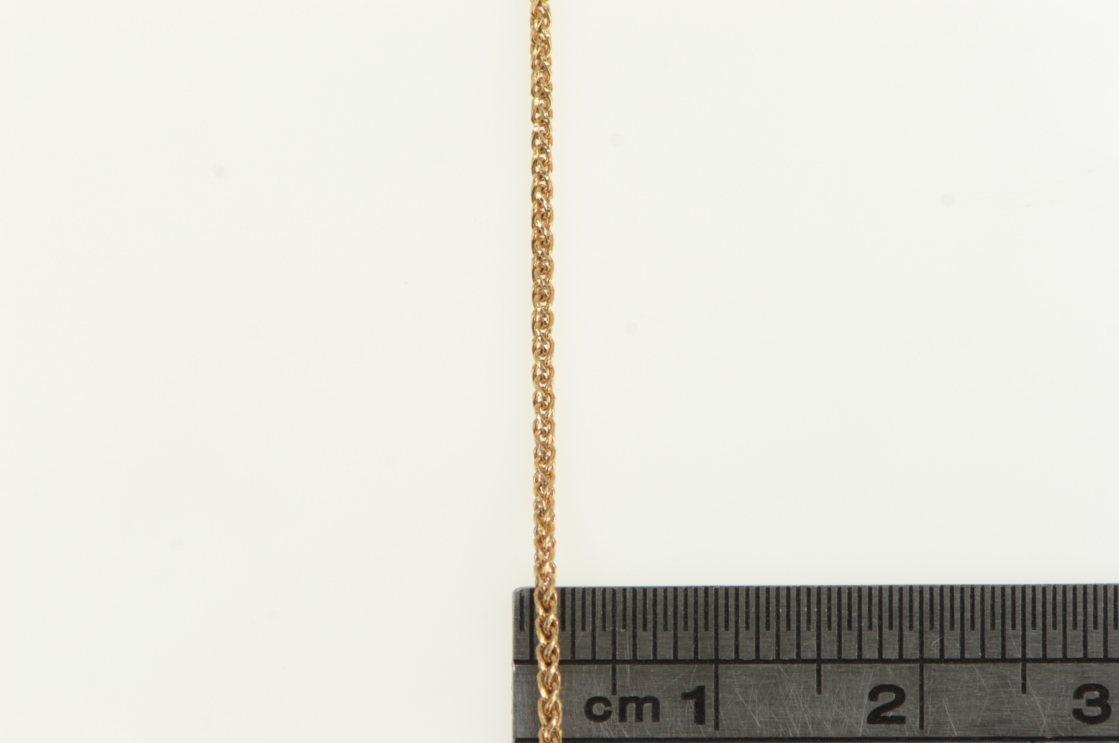 14K 1.1mm Wheat Chain Fancy Palma Link Rose Gold Necklace 18 ...
