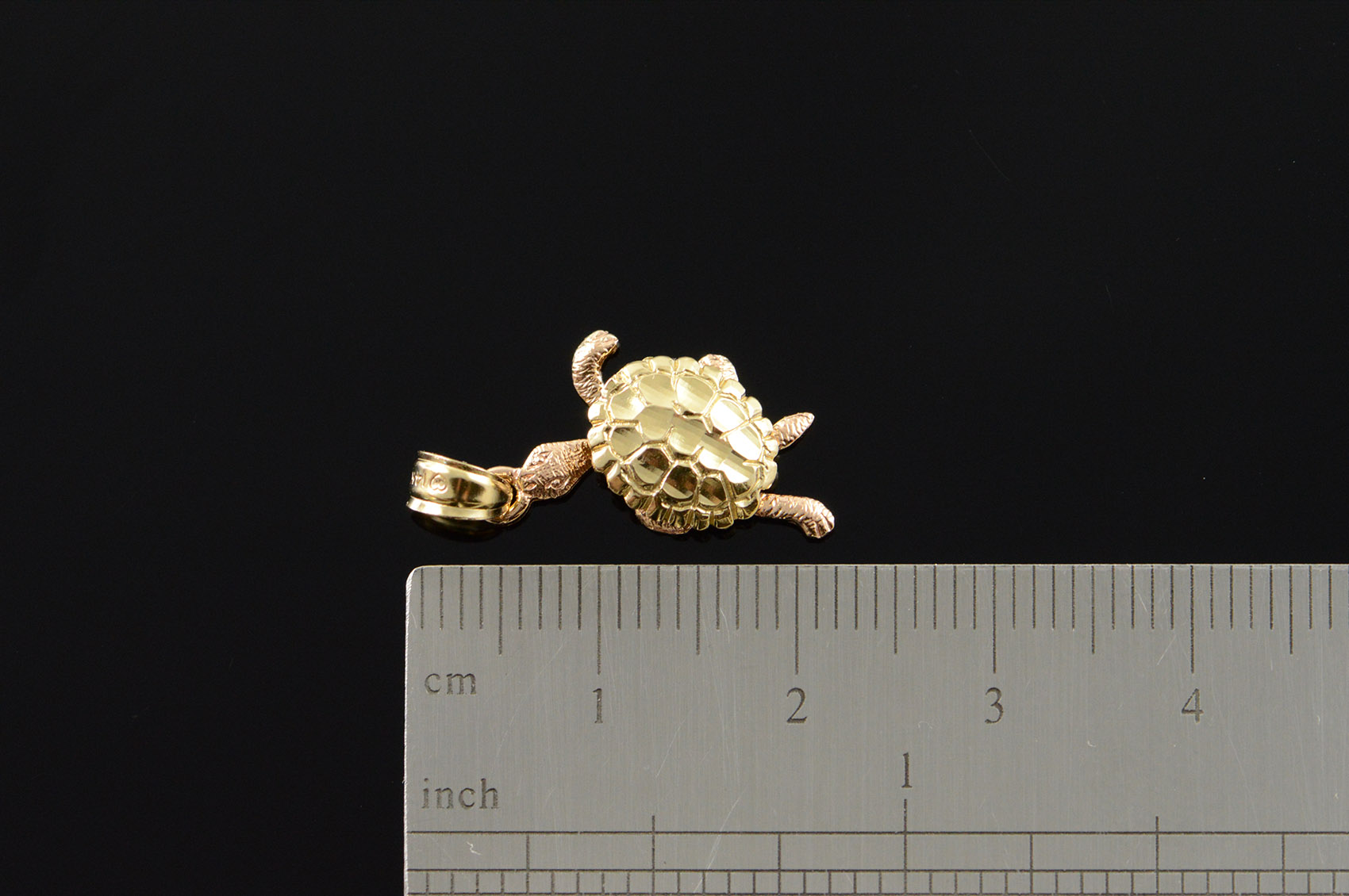14K 1.2g Articulated Sea Turtle Rose Gold Wiggle Legs Yellow Gold Charm ...