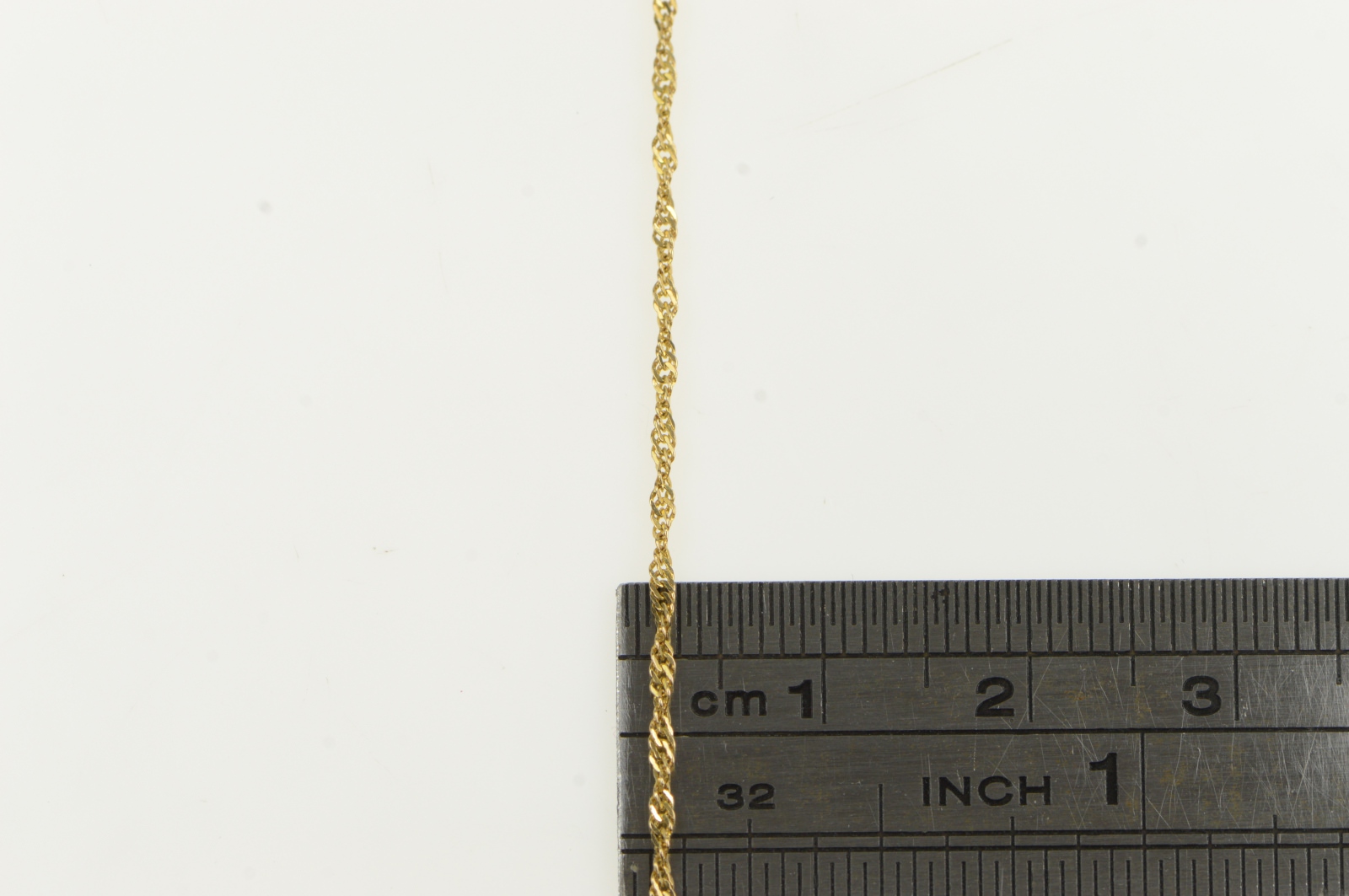 14K 1.2mm Rolling Chain Link Vintage Simple Yellow Gold Necklace 18 ...
