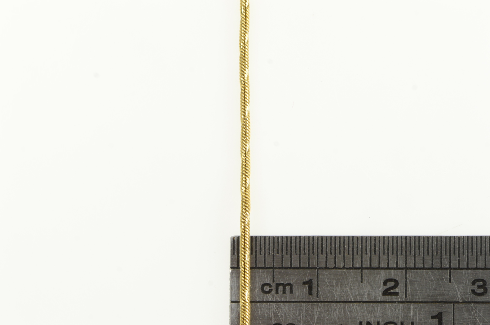 14K 1.2mm Snake Link Sparkle Pattern Chain Yellow Gold Necklace 20 ...