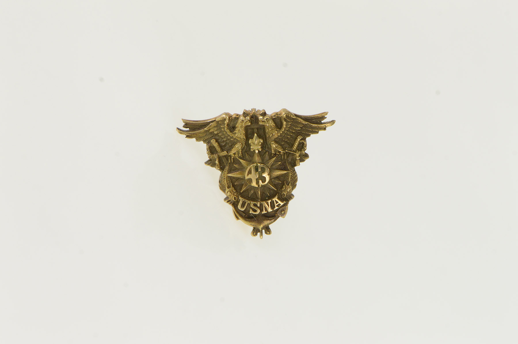 14K 1943 WWII USNA Naval Academy Lapel Yellow Gold Pin/Brooch ...