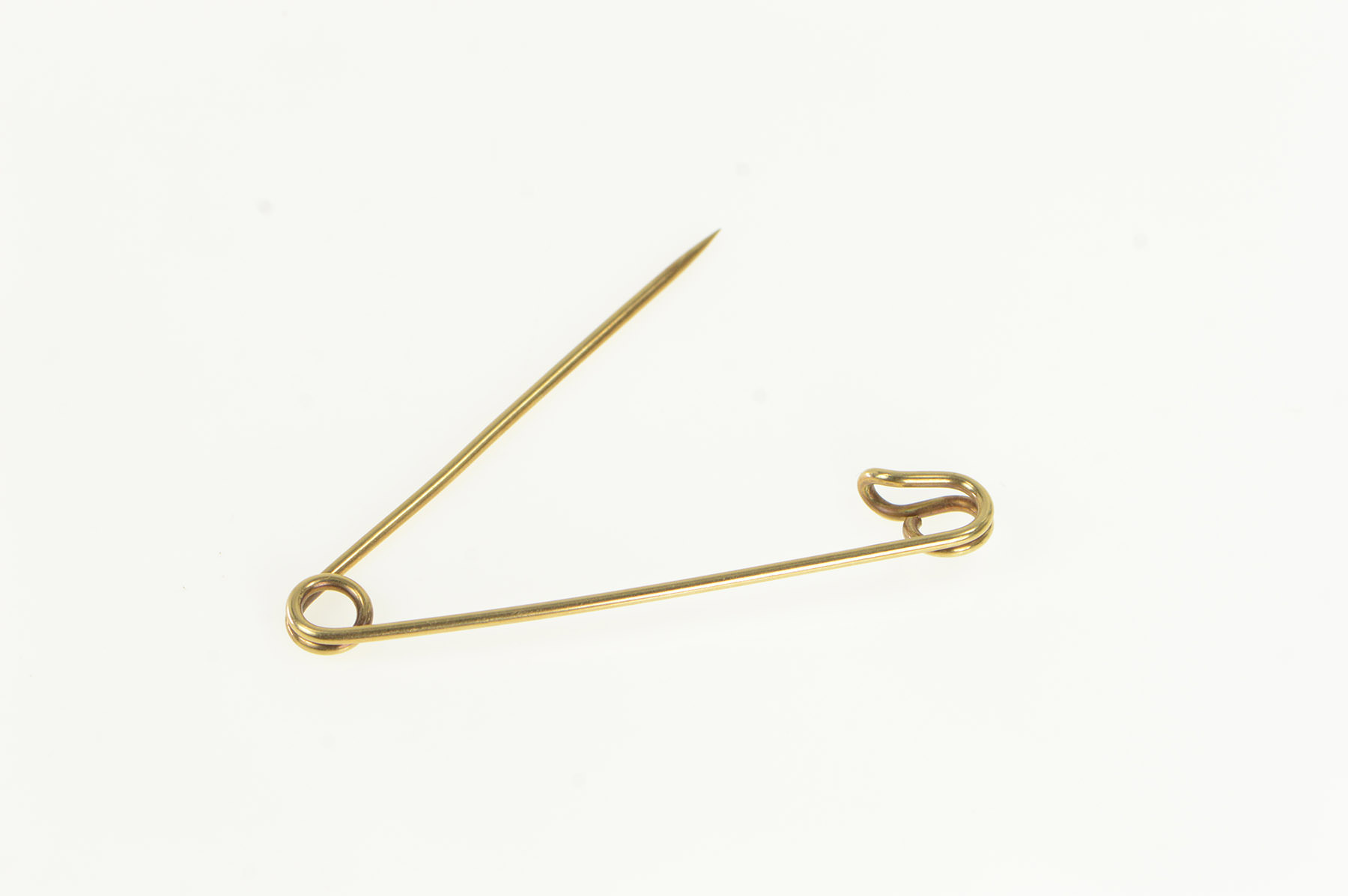 14K 1950's Classic Safety Diaper Pin Simple Yellow Gold Pin/Brooch ...