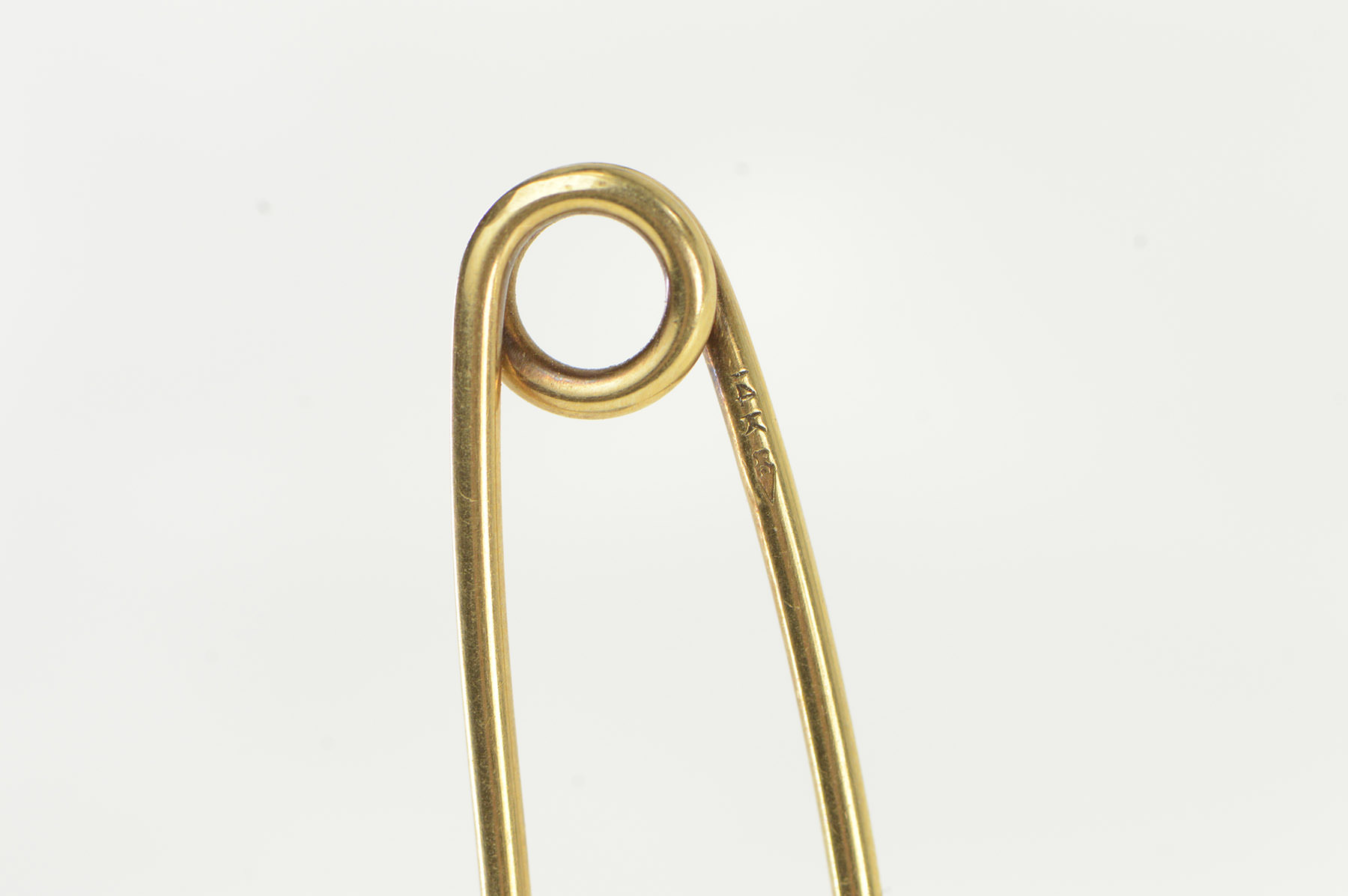 14K 1950's Classic Safety Diaper Pin Simple Yellow Gold Pin/Brooch ...