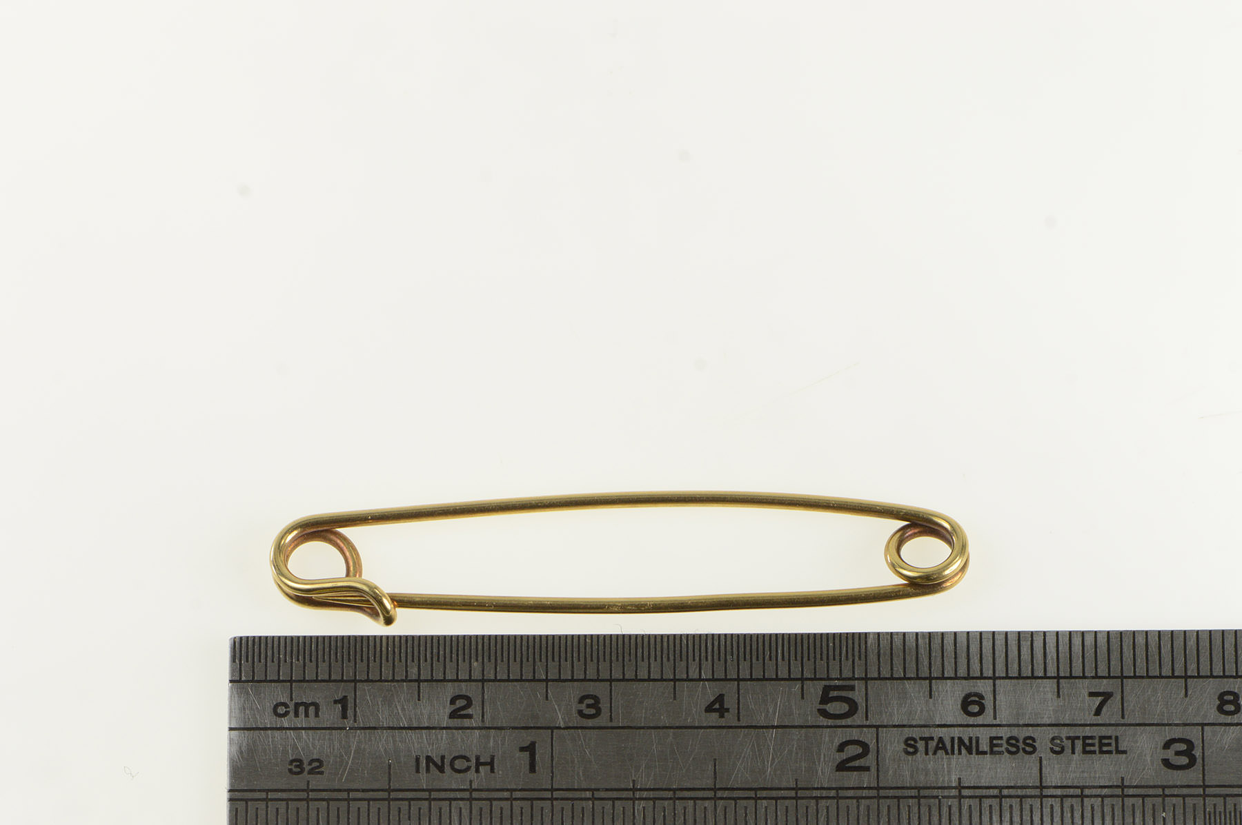 14K 1950's Classic Safety Diaper Pin Simple Yellow Gold Pin/Brooch ...