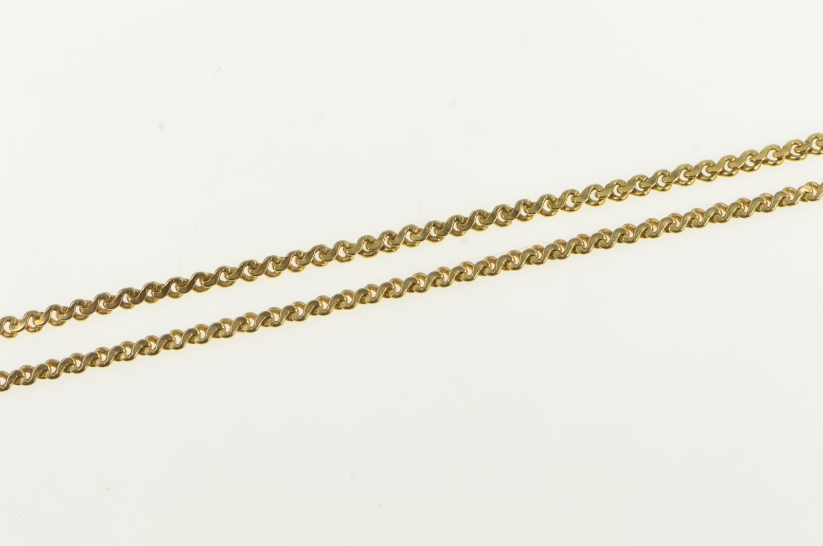 14K 1.9mm Serpentine Retro Wavy Link Chain Yellow Gold Necklace 16 ...