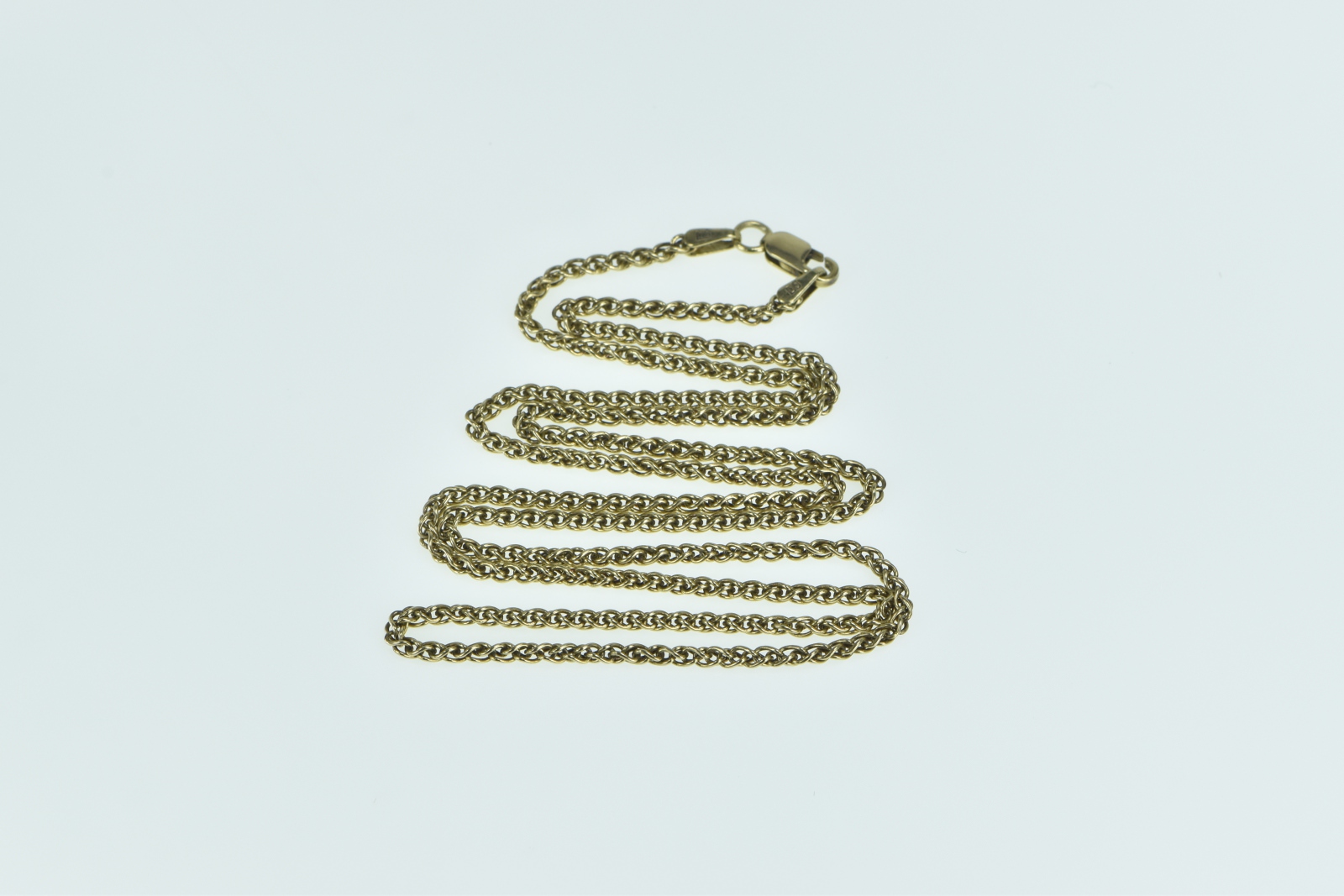 14K 2.0mm Thick Wheat Chain Palma Link Yellow Gold Necklace 21 ...