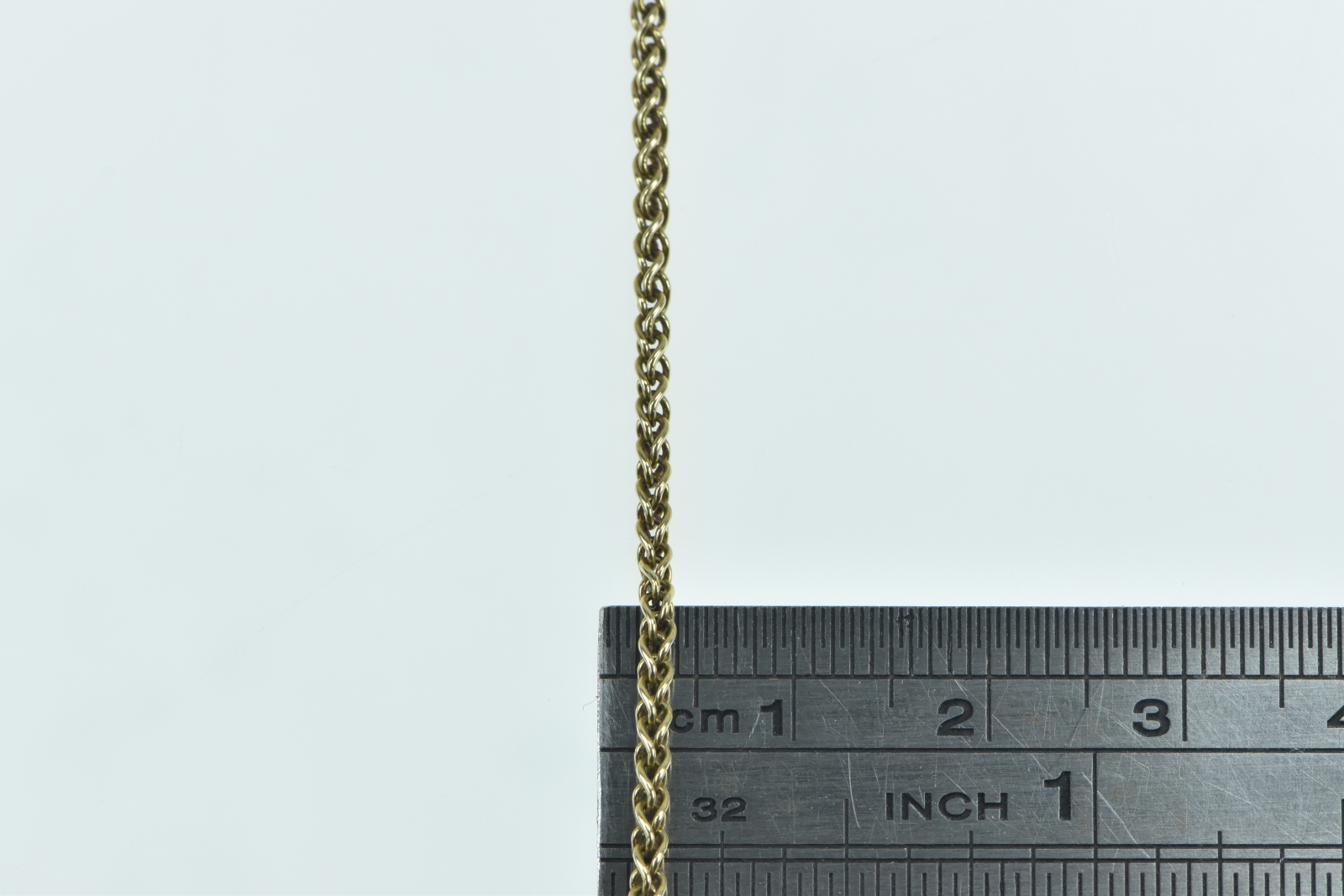 14K 2.0mm Thick Wheat Chain Palma Link Yellow Gold Necklace 21 ...