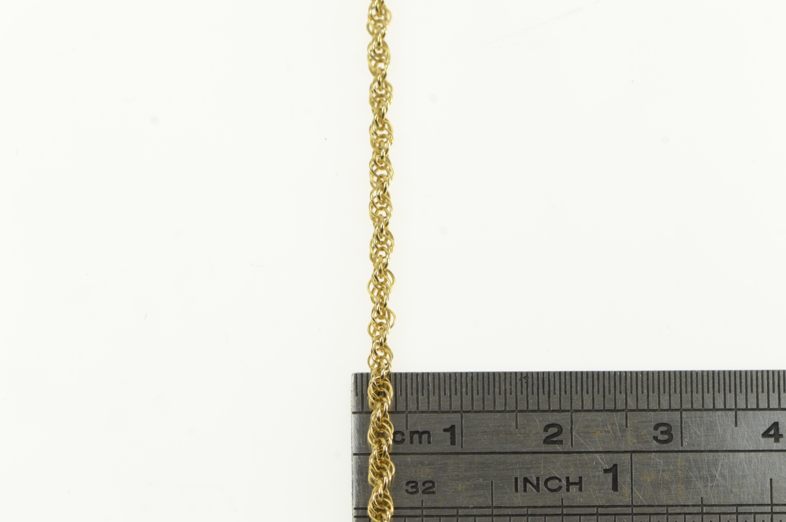 14K 2.0mm Woven Fancy Rope Link Vintage Chain Yellow Gold Necklace 23.5 ...
