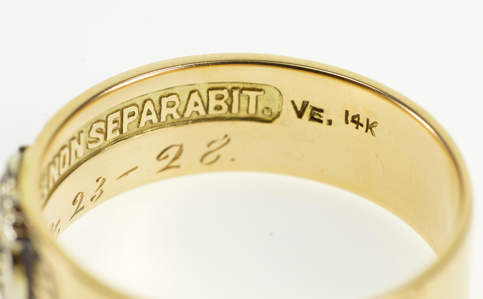 14K 32nd Degree Mason Double Headed Eagle Ornate Yellow Gold Ring, Size ...