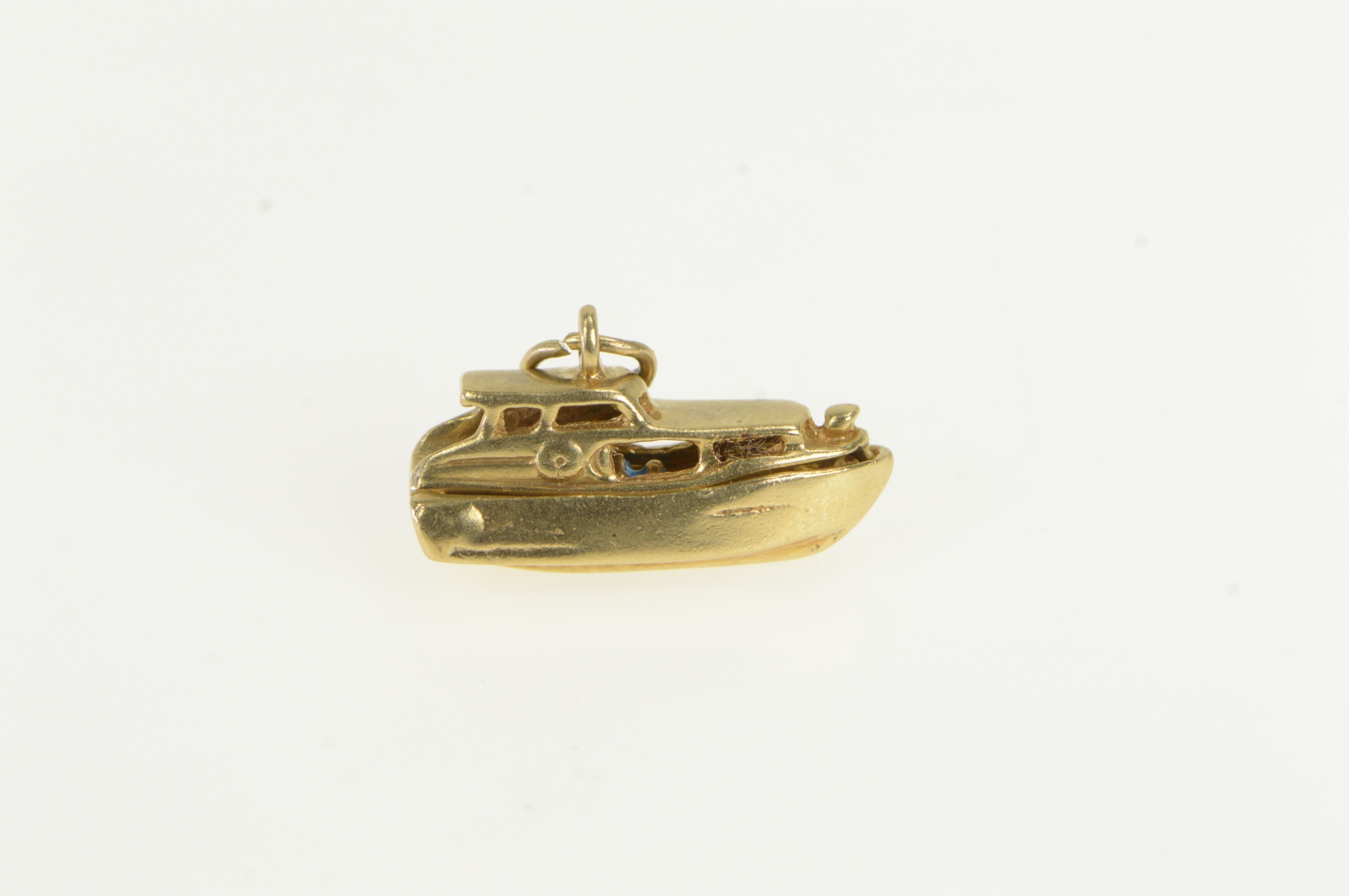 14K 3D Articulated Boat Ship Yacht Passenger Yellow Gold Charm/Pendant ...