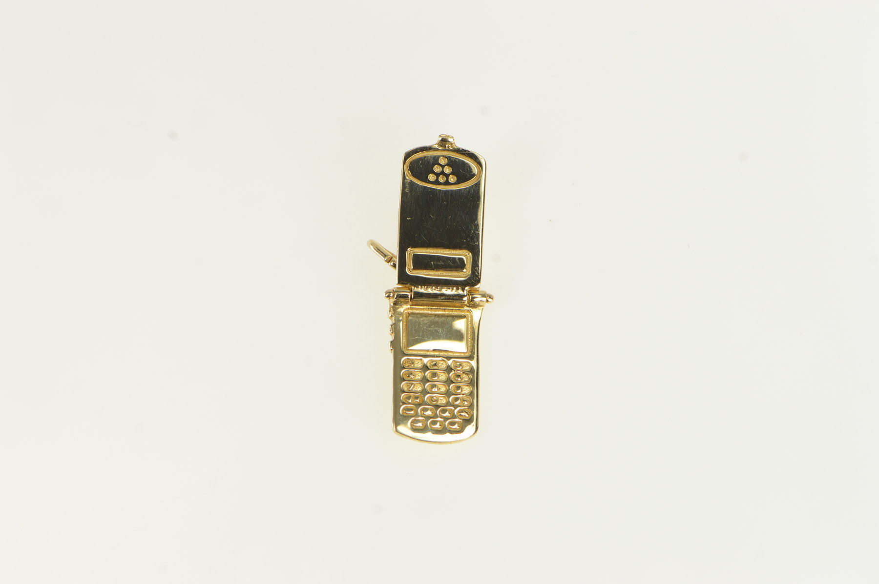 14K 3D Articulated Cell Flip Phone Vintage Yellow Gold Charm/Pendant ...