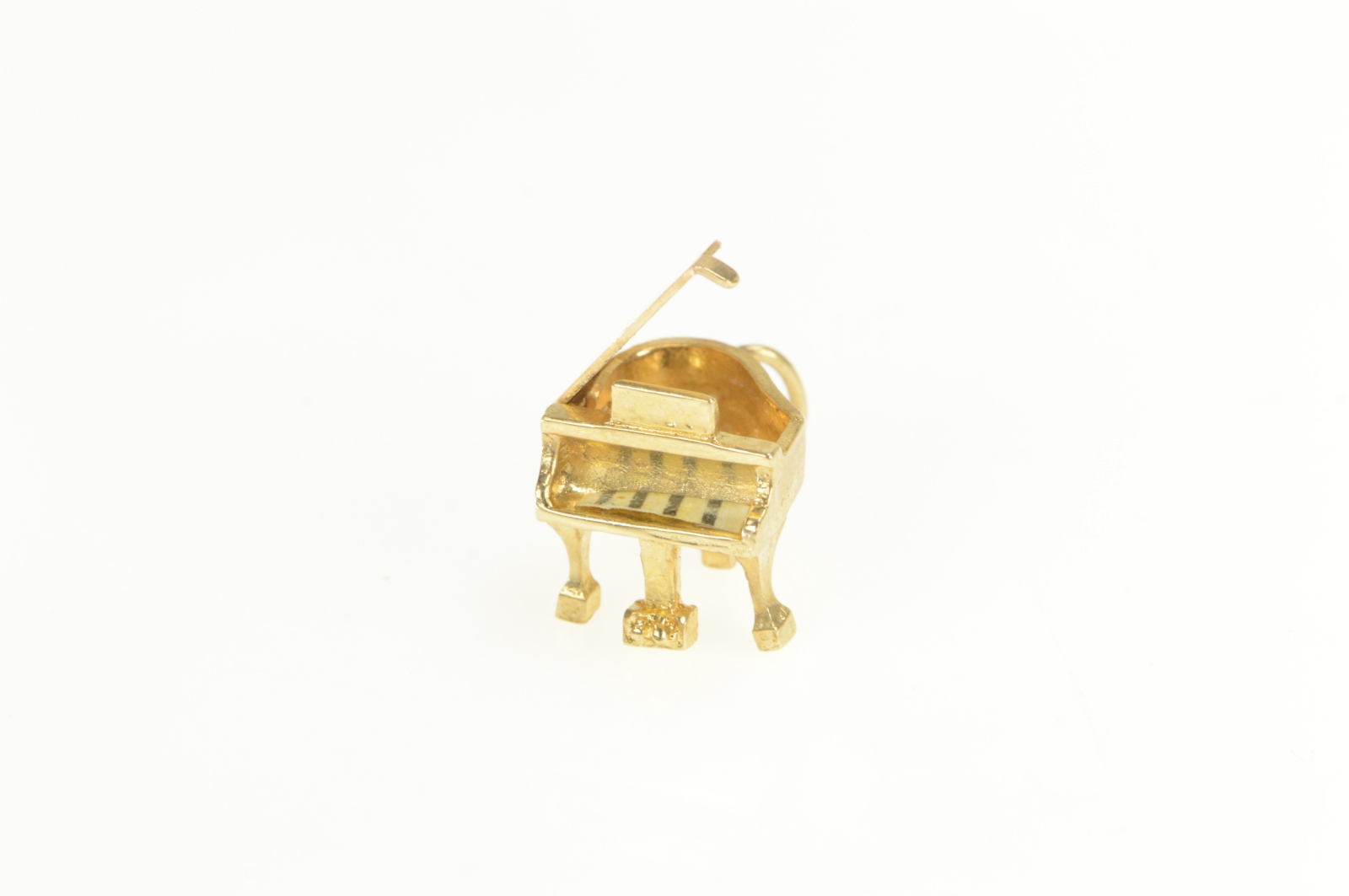 14K 3D Articulated Grand Piano Musical Instrument Yellow Gold Charm ...