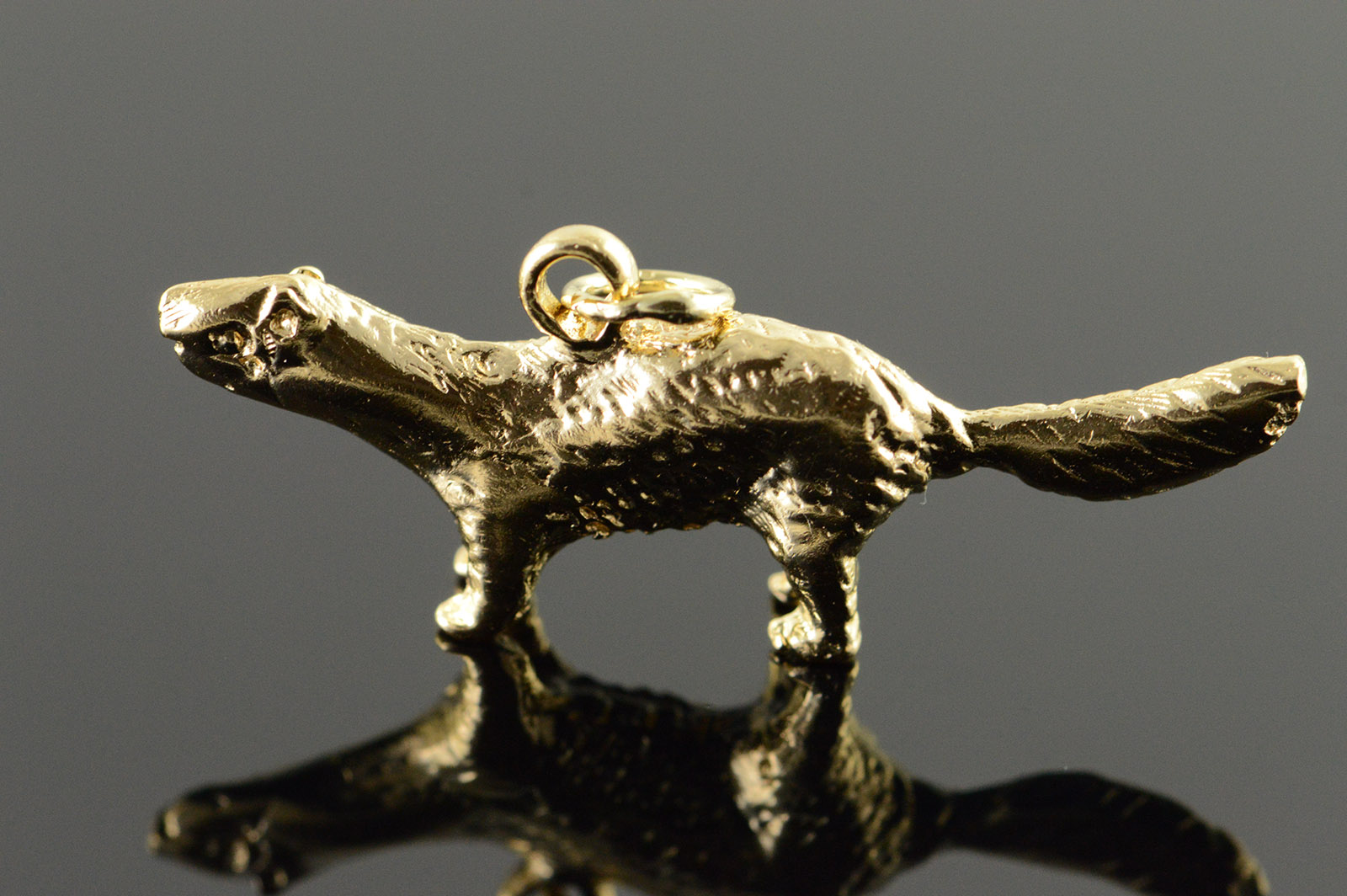 14K 3D Badger Squirrel Yellow Gold Charm/Pendant | Property Room