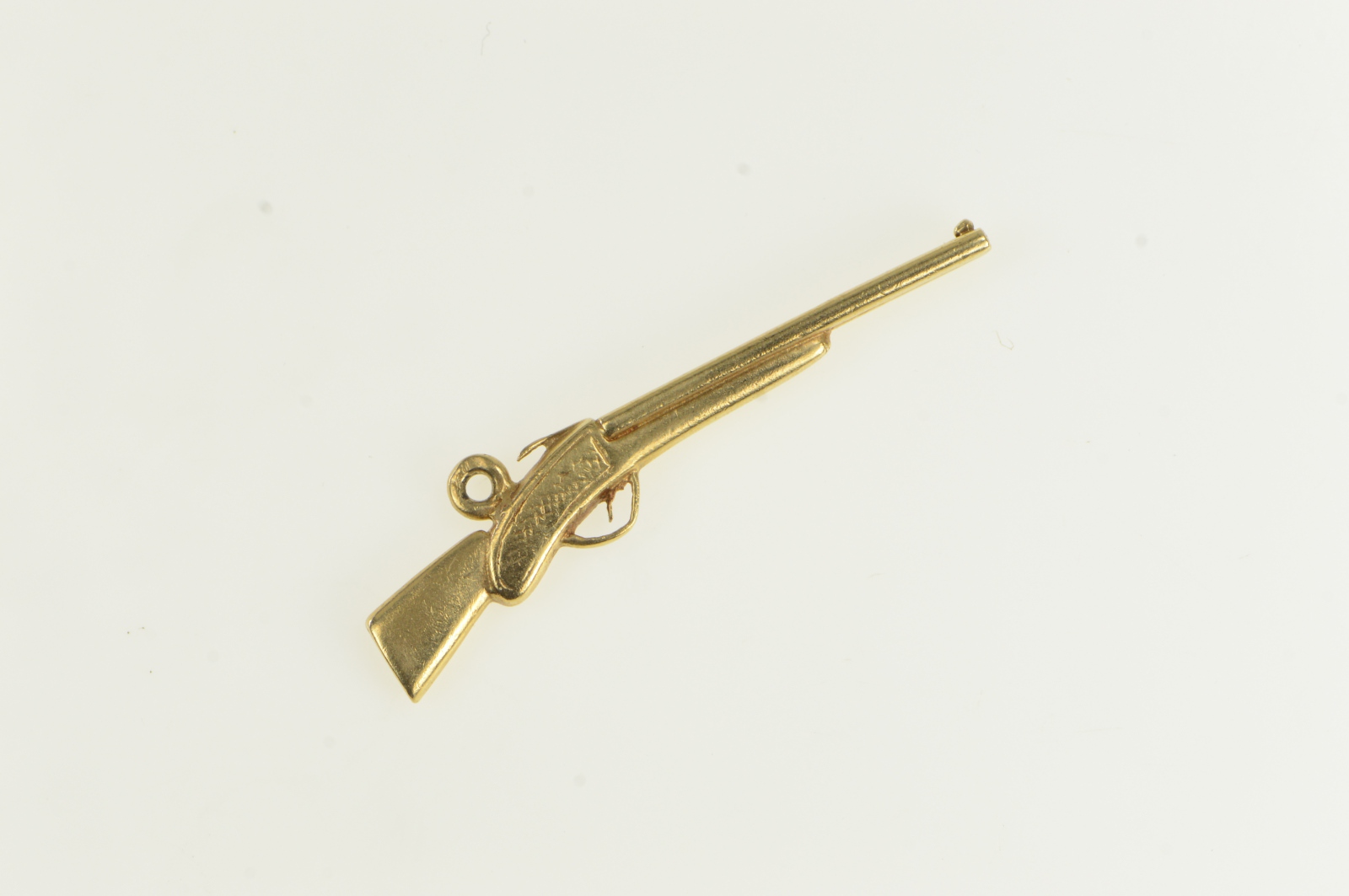 14K 3D Double Barrel Shotgun Vintage Gun Yellow Gold Charm/Pendant ...