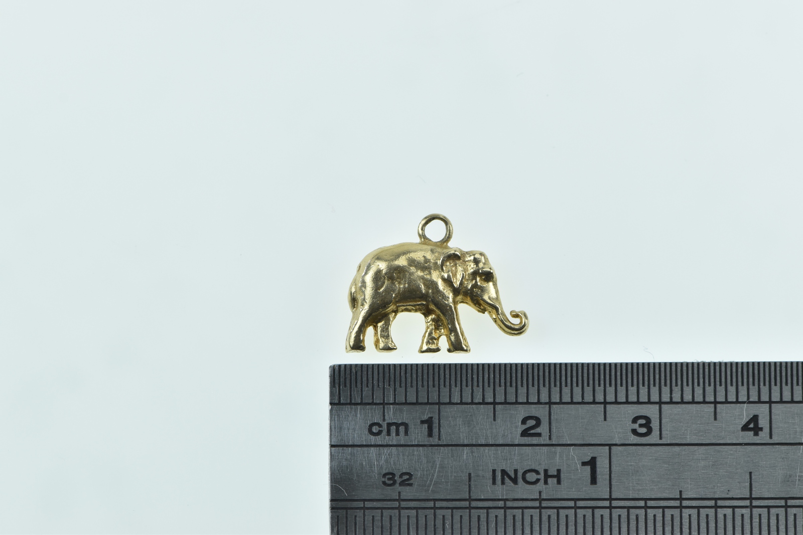 14K 3D Elephant Animal Memory Patience Symbol Yellow Gold Charm/Pendant ...
