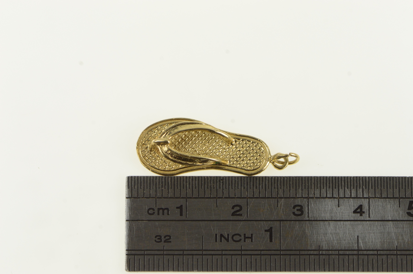 14K 3D Flip Flop Shoe Sandal Beach Motif Yellow Gold Charm/Pendant ...