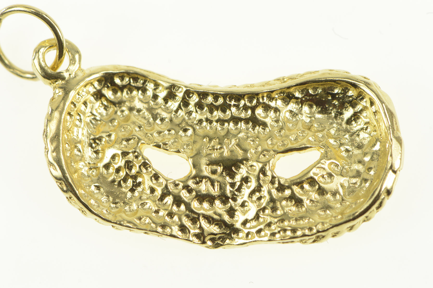14K 3D Masquerade Mask Secret Symbol Yellow Gold Charm/Pendant ...