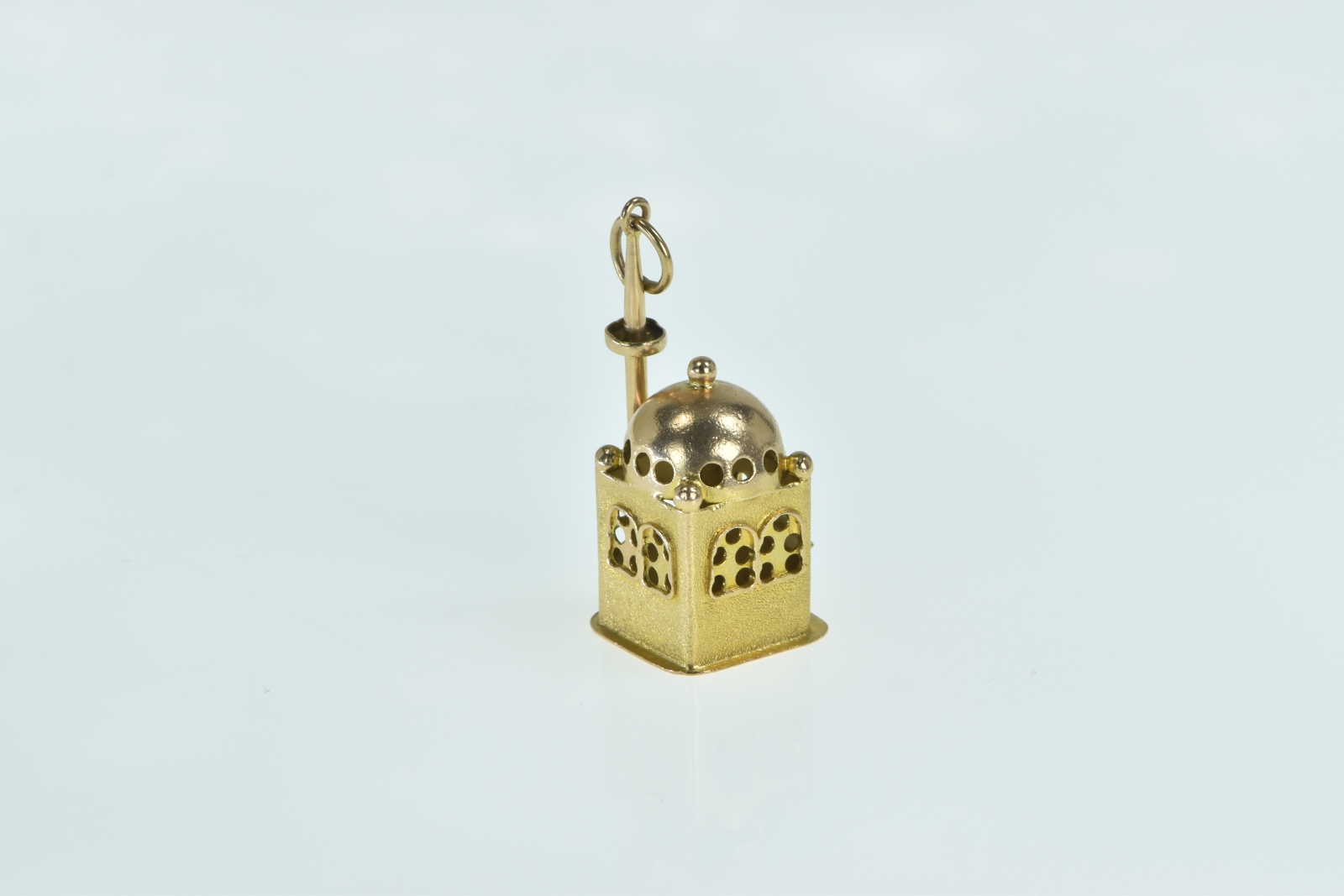 14K 3D Mosque Ornate House of Prayer Islamic Yellow Gold Charm/Pendant ...