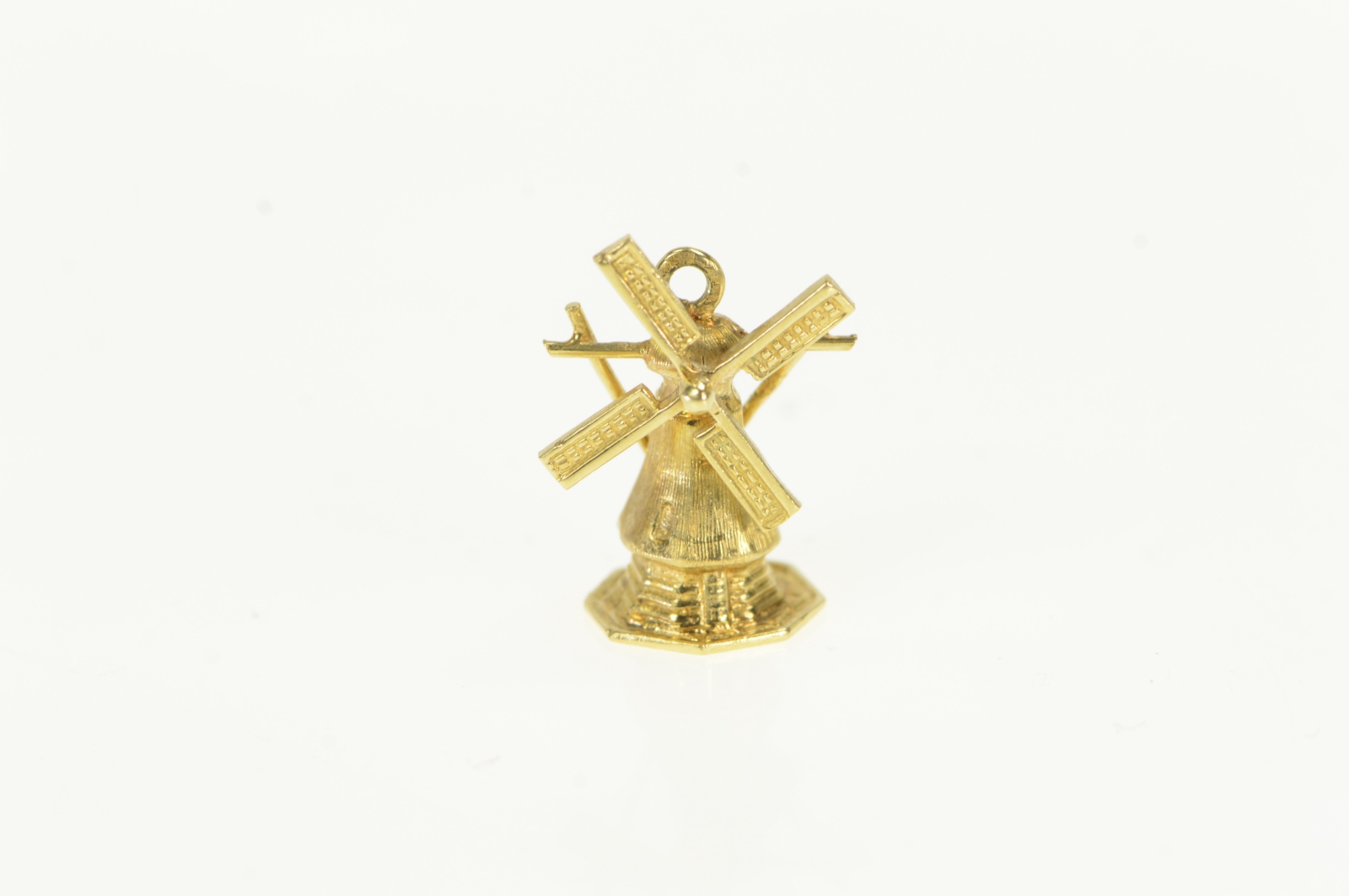 14K 3D Ornate Windmill Dutch Articulated Yellow Gold Charm/Pendant ...
