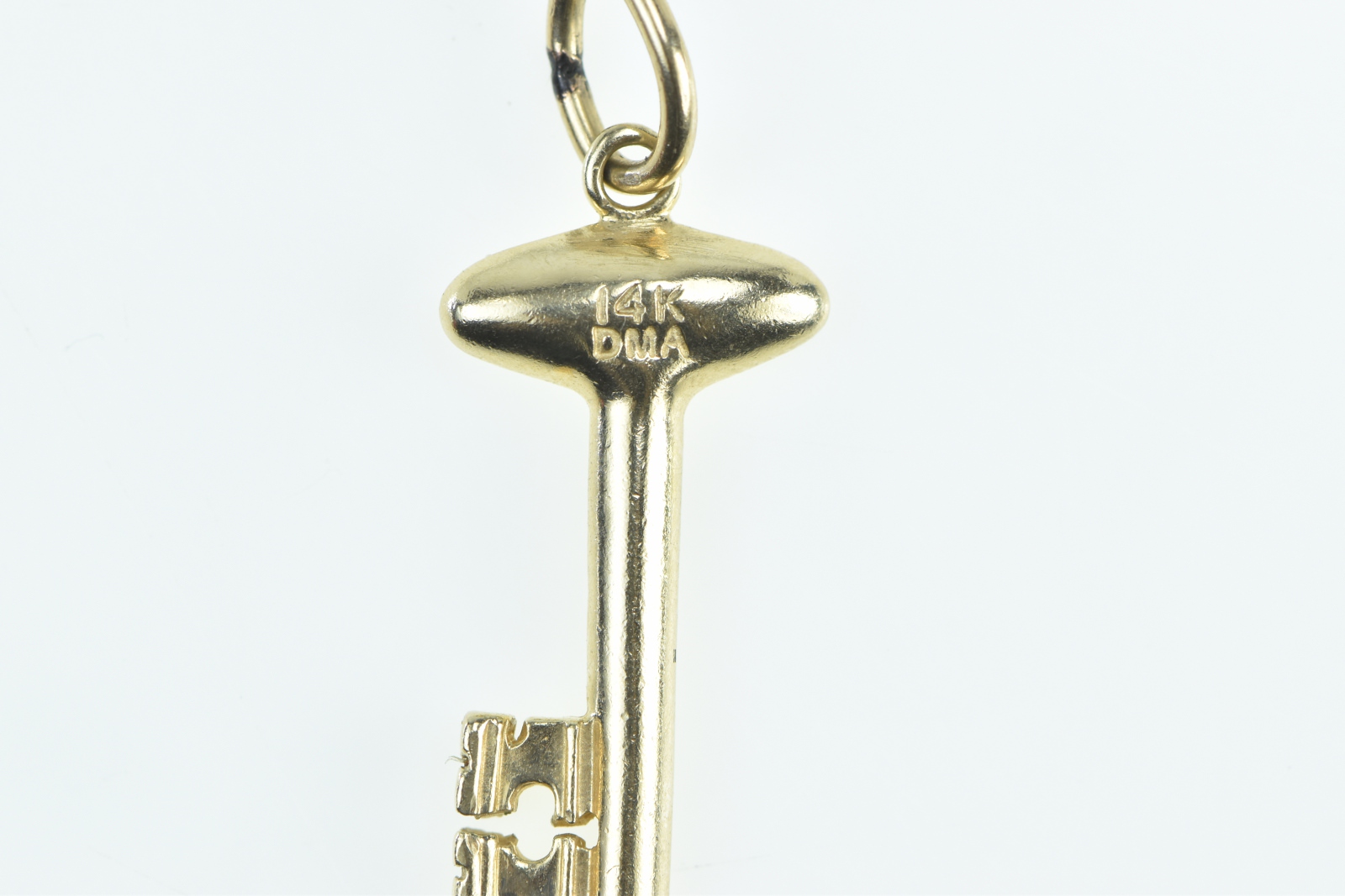 14K 3D Skeleton Key Loyalty Trust Symbol Yellow Gold Charm/Pendant ...