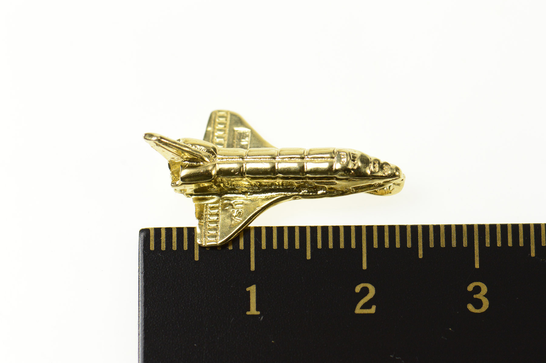 14K 3D Space Shuttle NASA Rocket Ship Yellow Gold Charm/Pendant ...