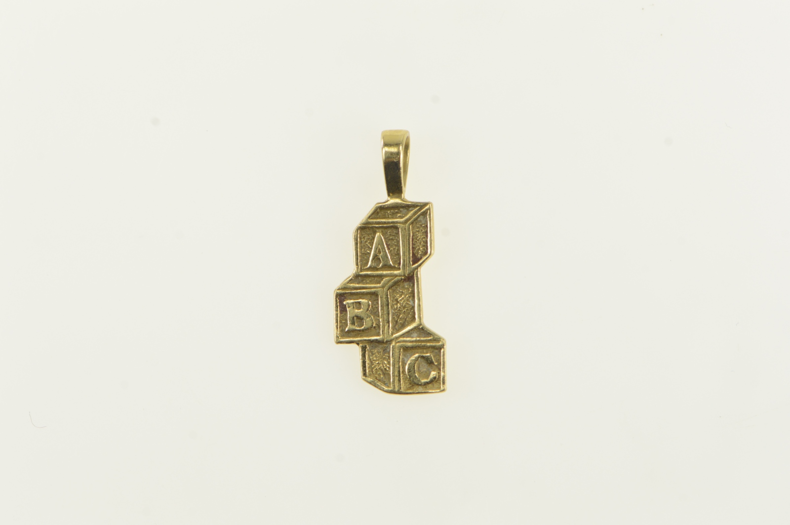 14K ABC Letter Blocks Children Baby Yellow Gold Charm/Pendant ...