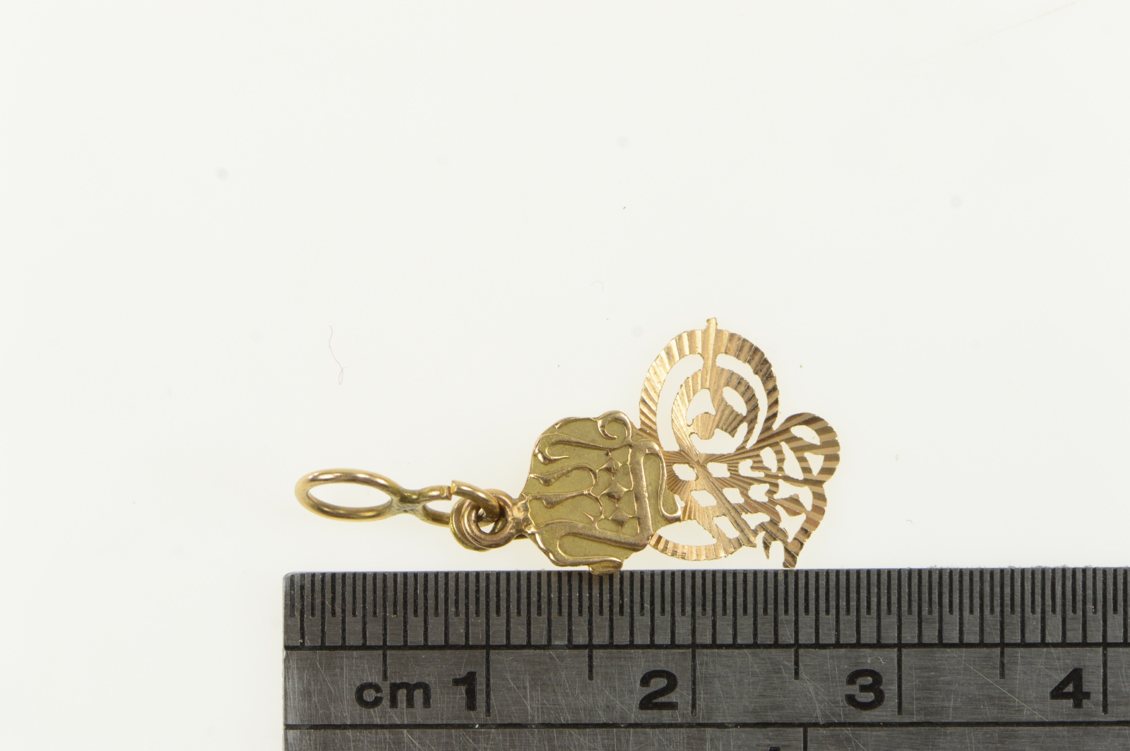 14K Allahu Akbar Arabic Islamic Faith Message Yellow Gold Charm/Pendant ...