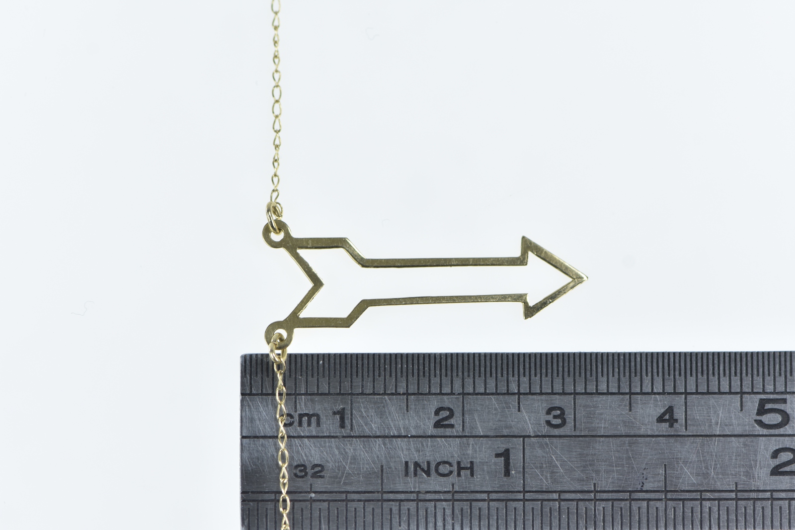 14K Arrow Symbol Cable Chain Link Yellow Gold Necklace 17" | Property Room