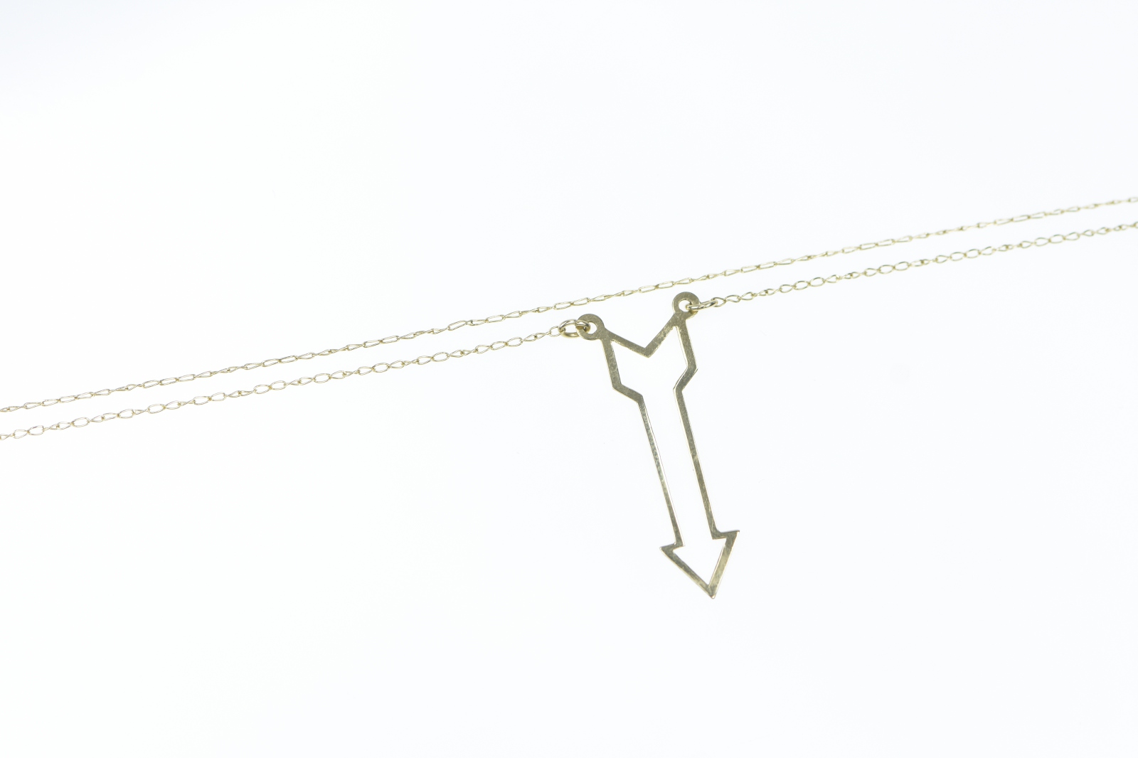 14K Arrow Symbol Cable Chain Link Yellow Gold Necklace 17" | Property Room