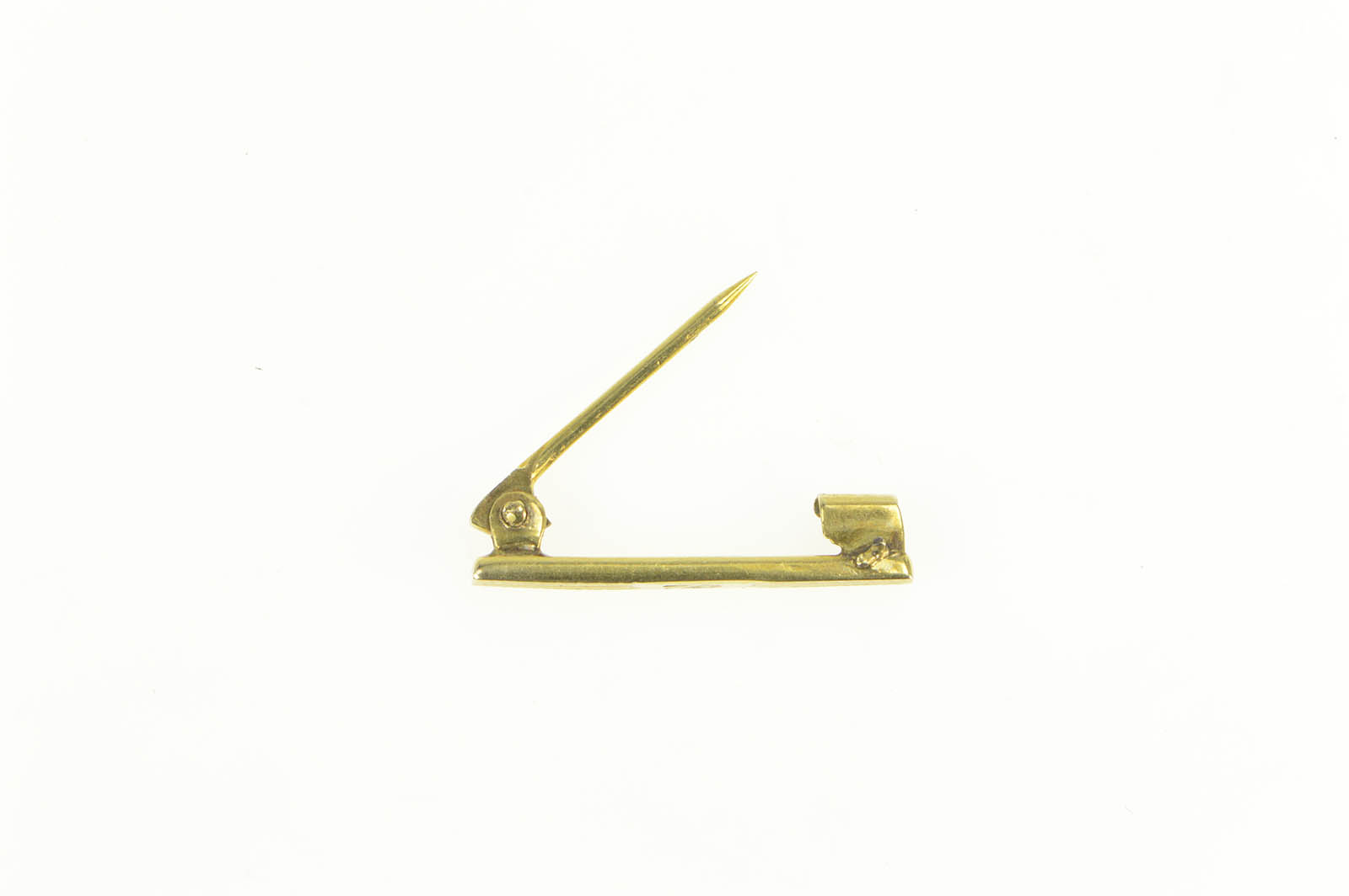14K Art Deco B Cursive Monogram Square Bar Yellow Gold Pin/Brooch ...