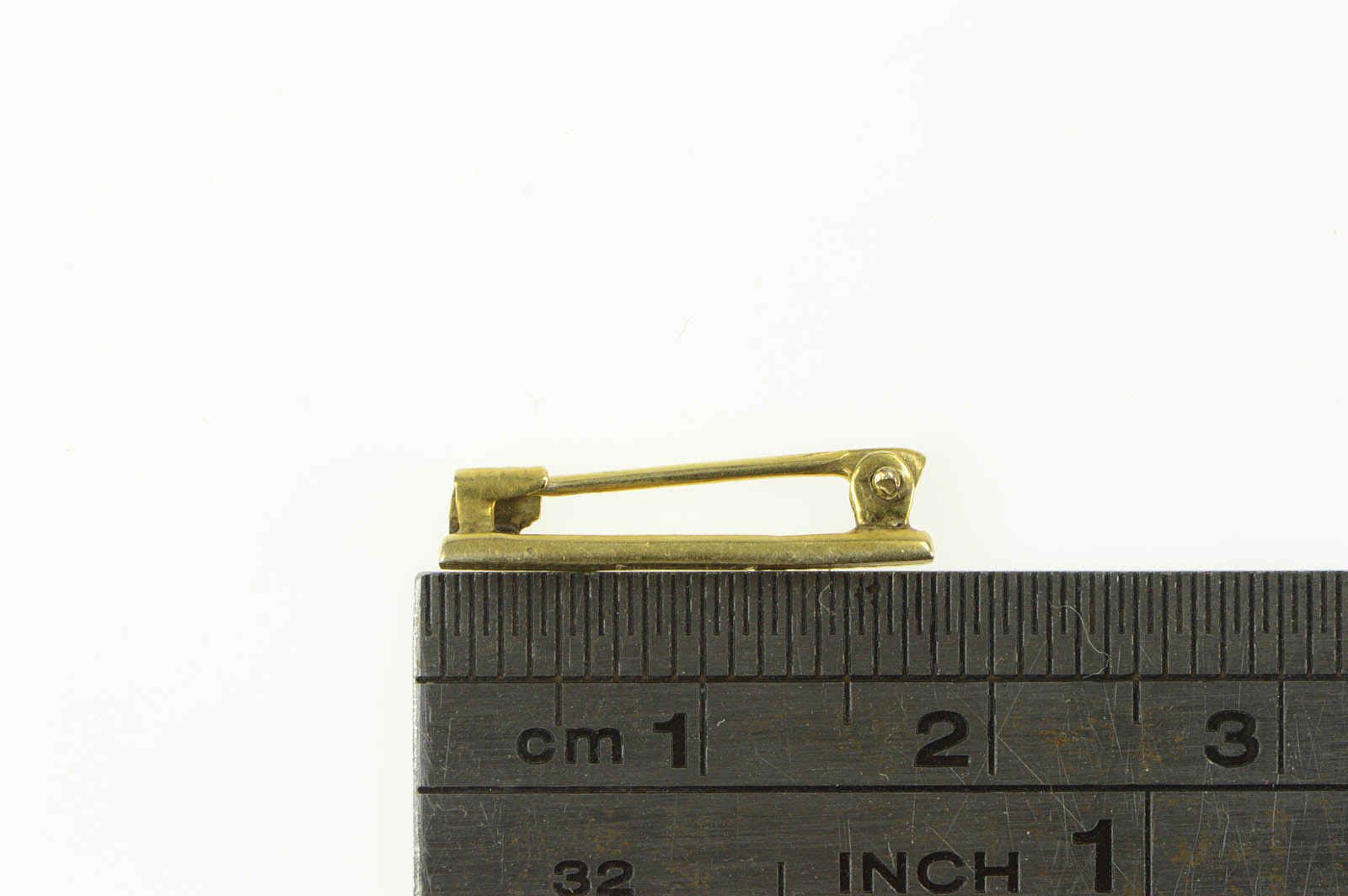 14K Art Deco B Cursive Monogram Square Bar Yellow Gold Pin/Brooch ...