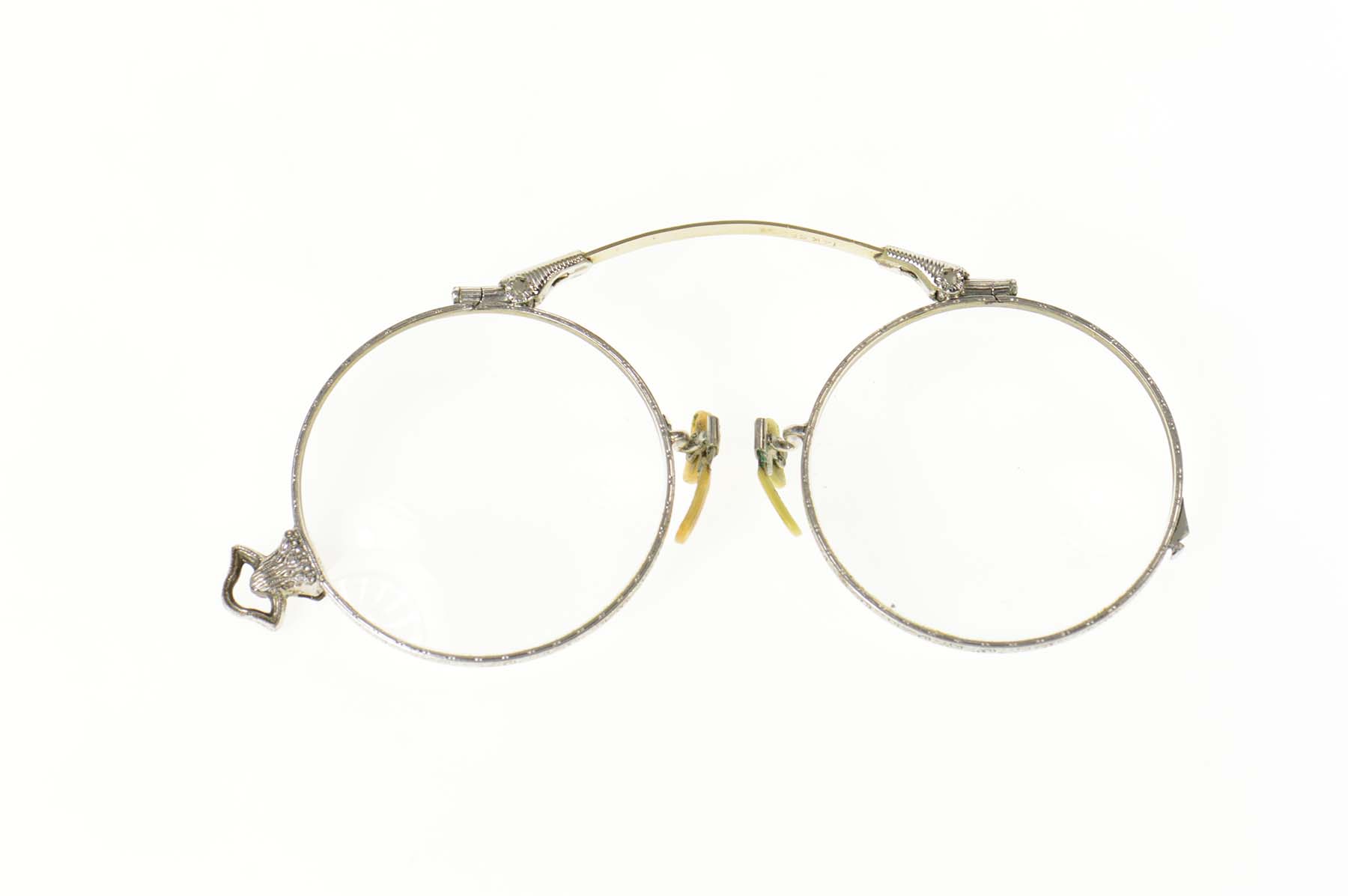 14K Art Deco Ornate Etched Opera Glasses White Gold | Property Room