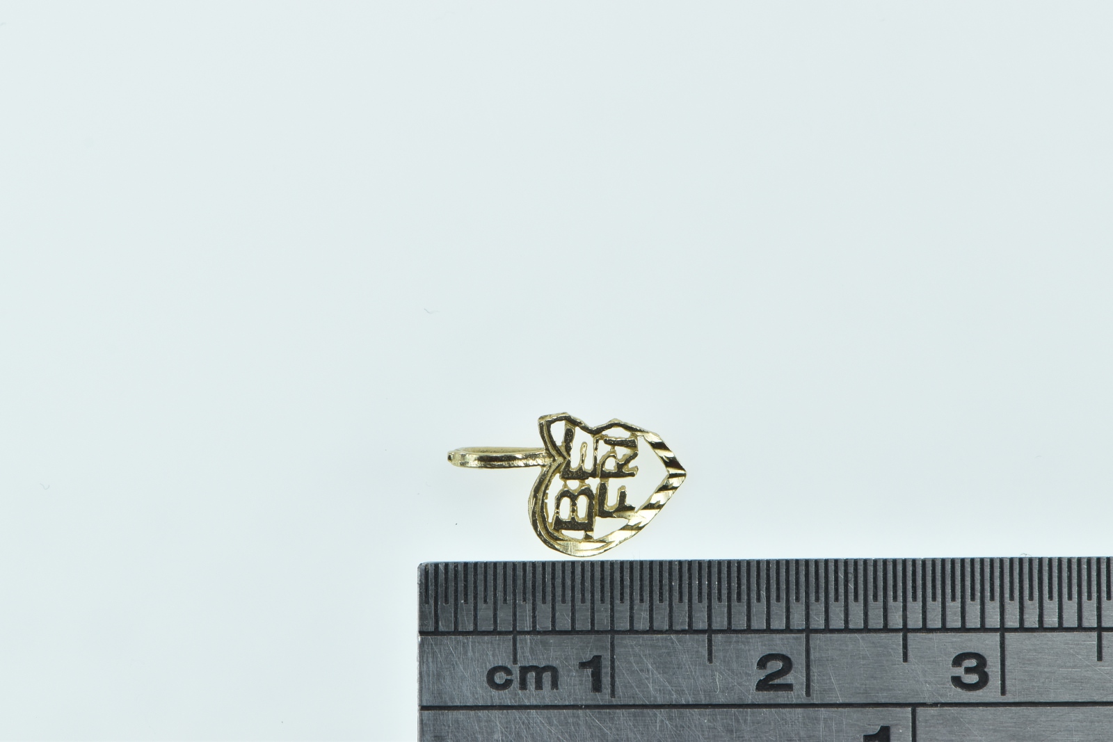 14K Best Friend Half Heart Friendship Love Yellow Gold Charm/Pendant ...