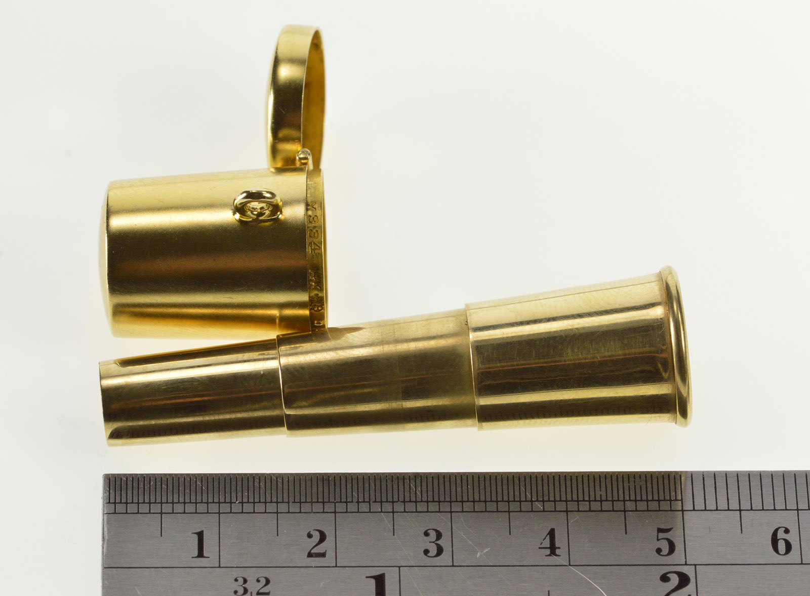 14K Bucket Telescope Funnel Ornate Antique Cup Yellow Gold Charm ...