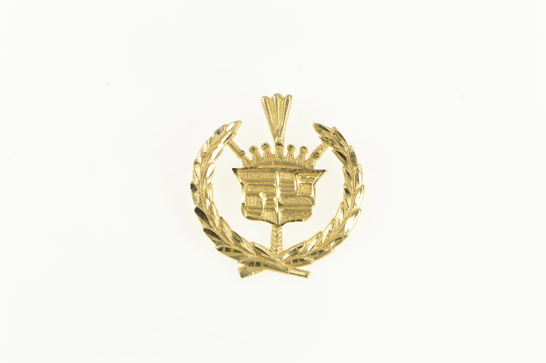 14K Cadillac Logo Vintage Car Company Symbol Yellow Gold Charm/Pendant ...