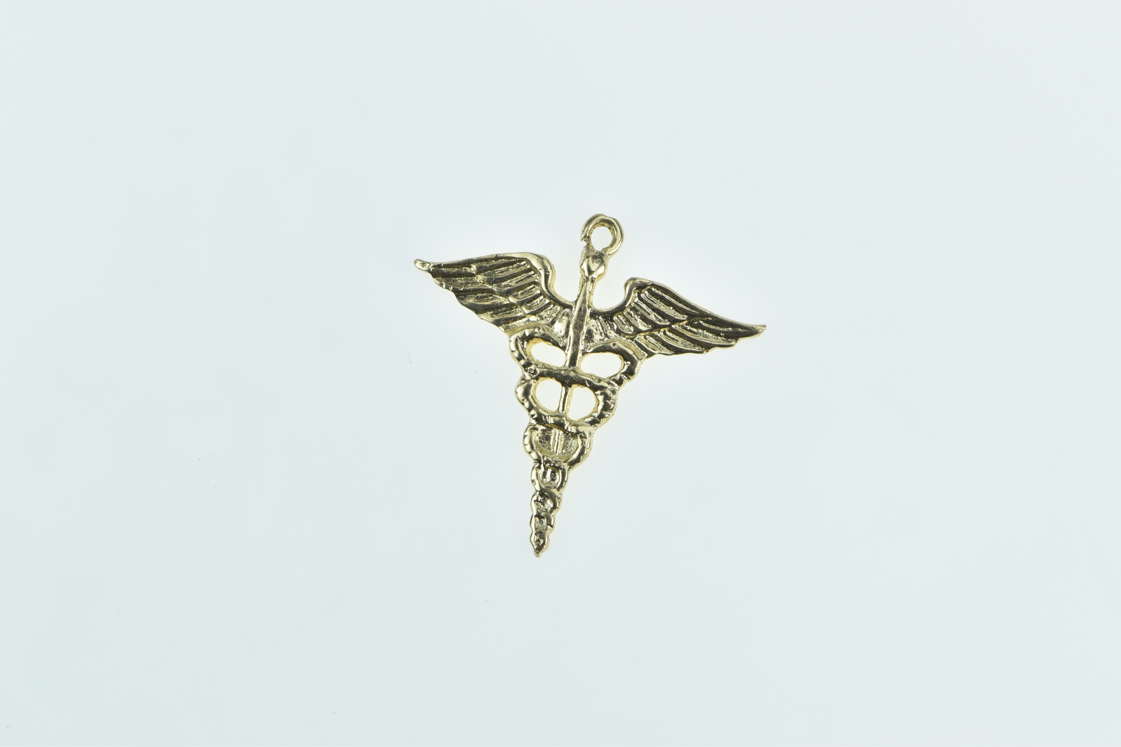 14K Caduceus Medical Symbol Nurse Doctor Yellow Gold Charm/Pendant ...