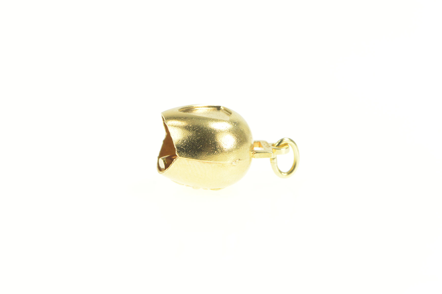 14K Capri Bell 3D Articulated Floral Accent Yellow Gold Charm/Pendant ...