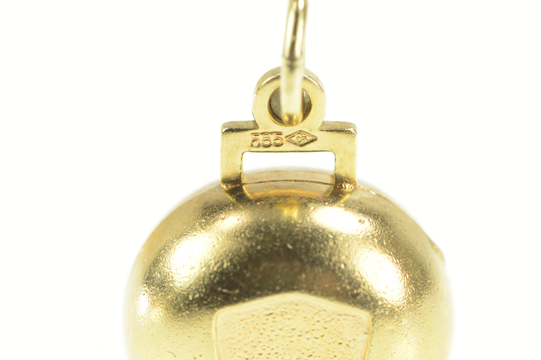 14K Capri Bell 3D Articulated Floral Accent Yellow Gold Charm/Pendant ...