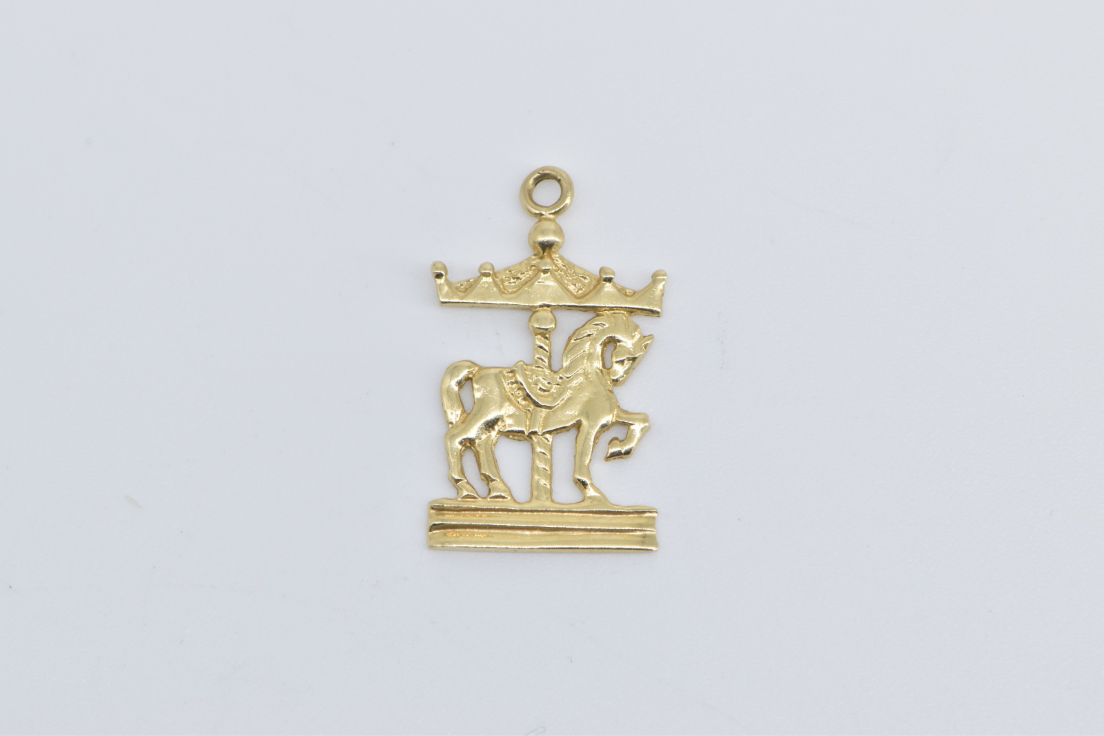 14K Carousel Horse Carnival Horse Animal Yellow Gold Charm/Pendant ...