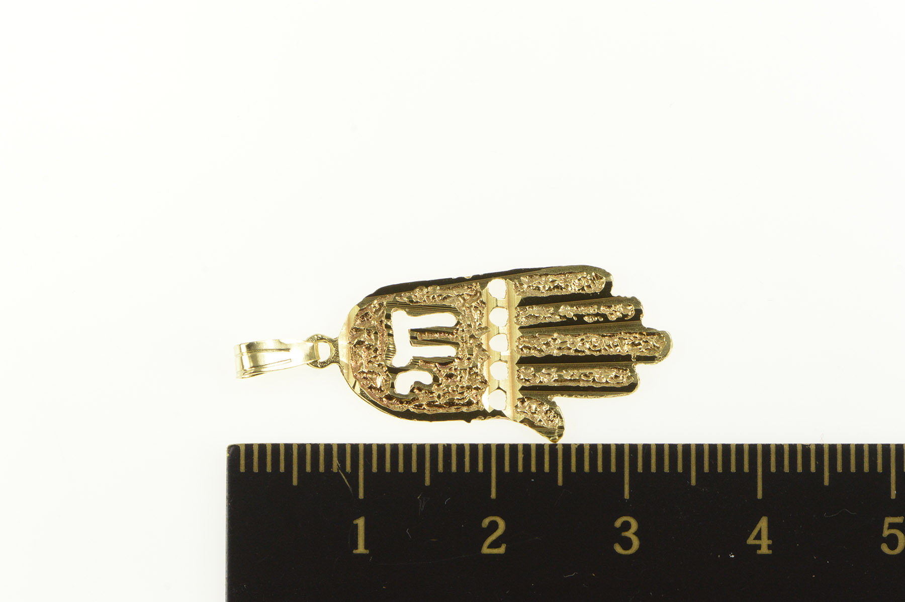 14K Chai Hebrew Hamsa Protection Symbol Yellow Gold Charm/Pendant ...