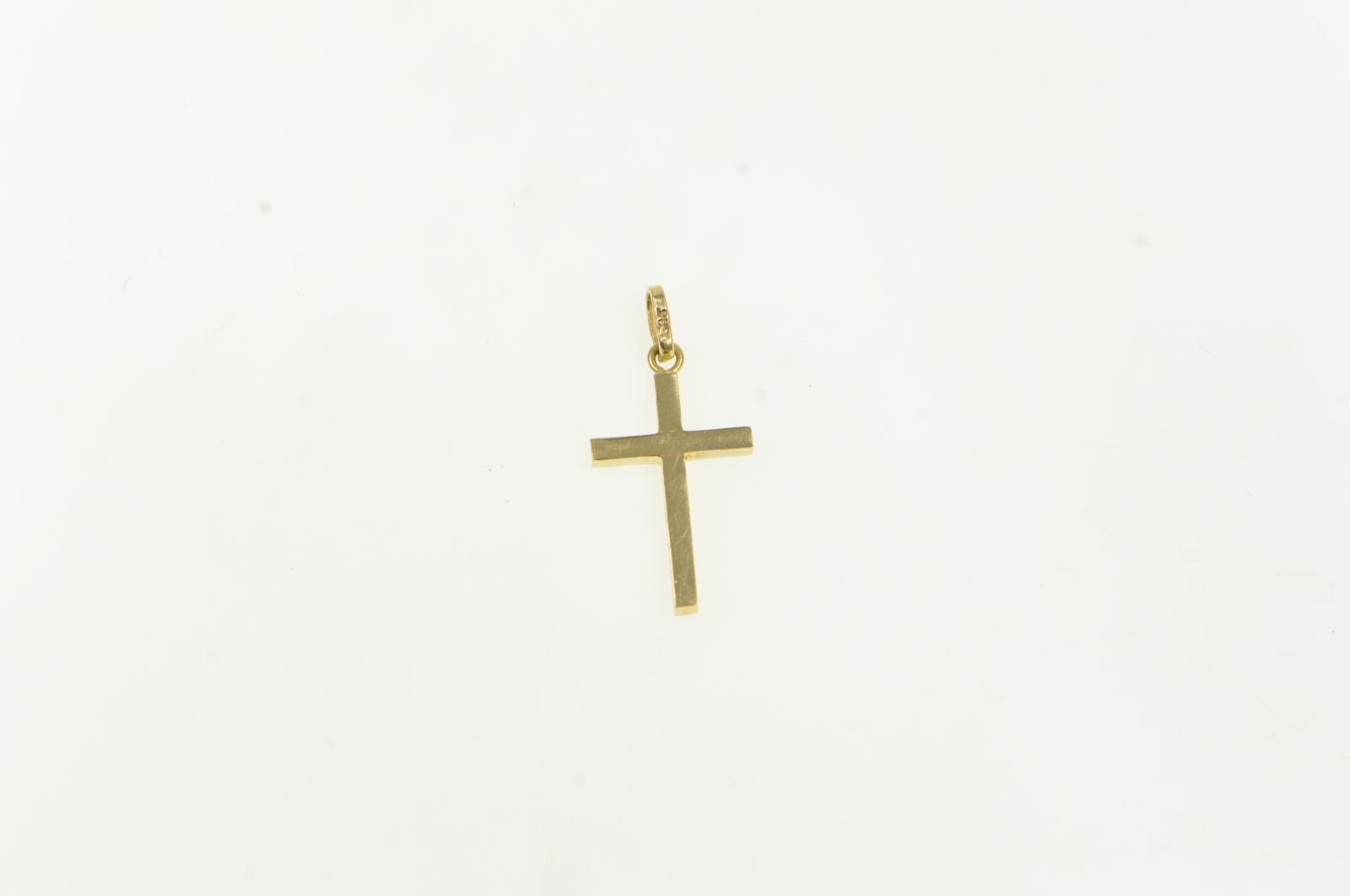 14K Classic Squared Cross Christian Faith Symbol Yellow Gold Pendant ...