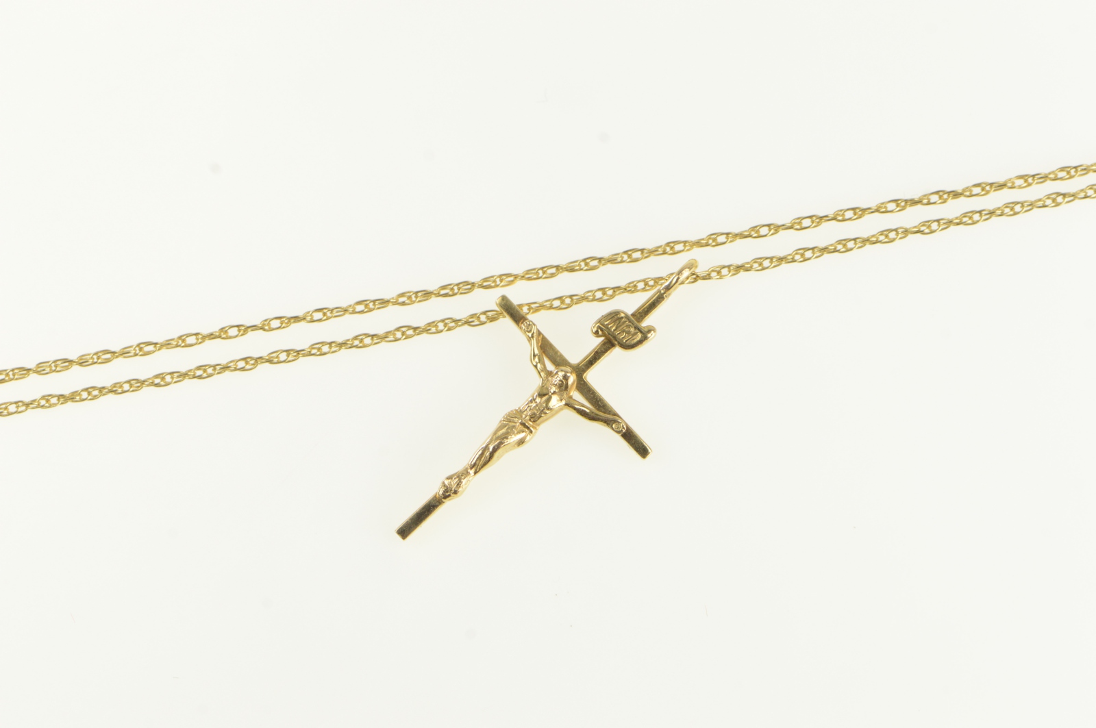 14K Cross Crucifix Christian Faith Symbol Yellow Gold Necklace 20 ...