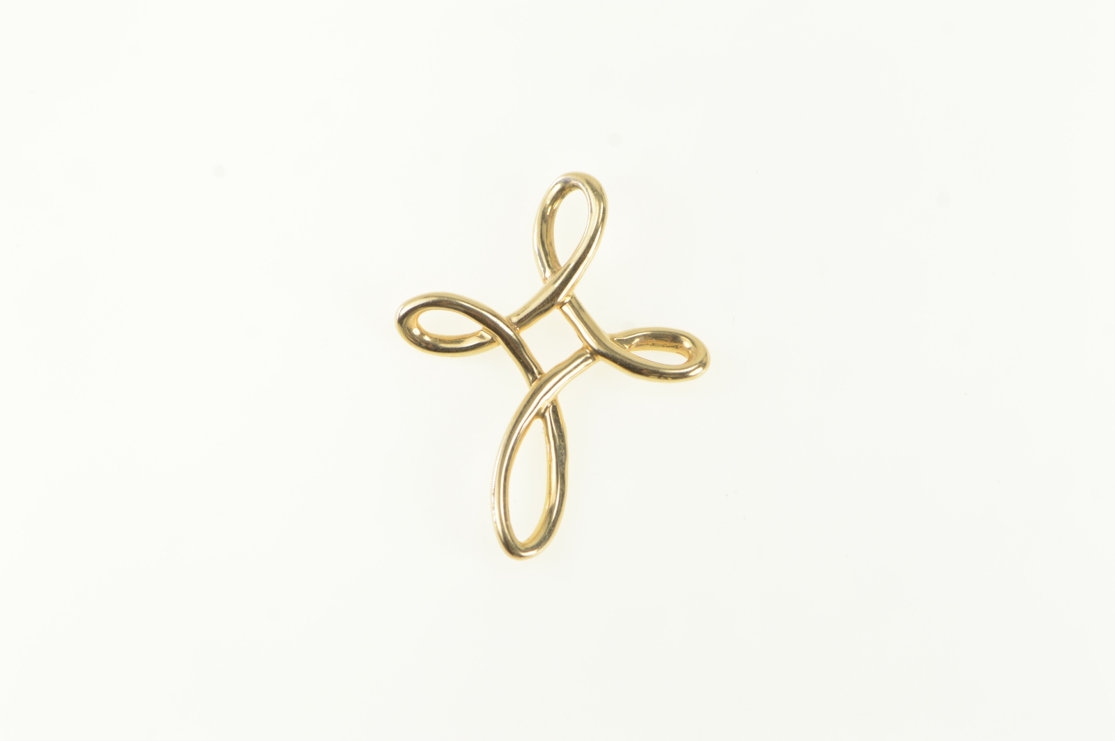 14K Cross Loop Christian Faith Symbol Yellow Gold Charm/Pendant ...