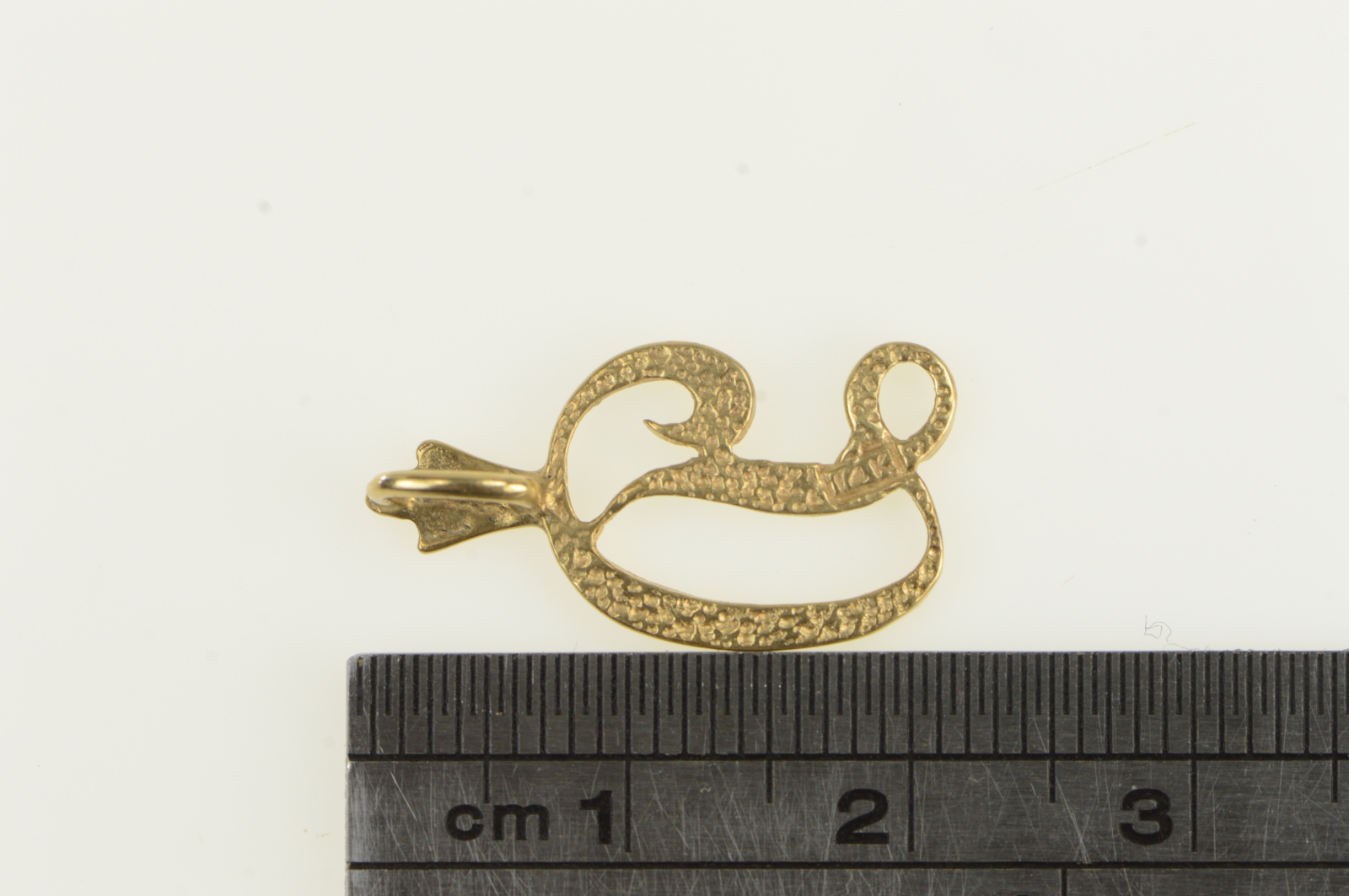 14K D Cursive Letter Initial Name Monogram Yellow Gold Charm/Pendant ...