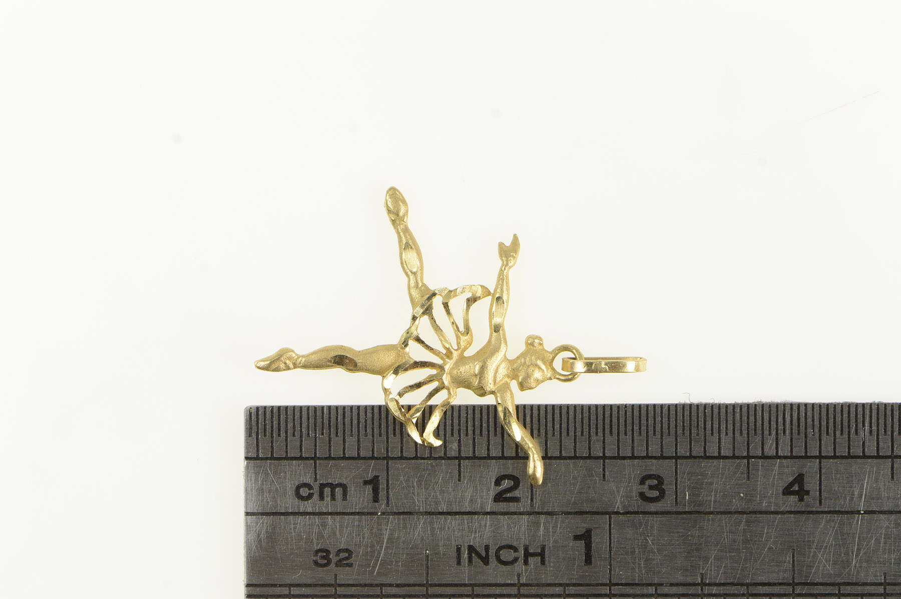 14K Dancing Ballerina Ballet Tutu Dance Lover Yellow Gold Charm/Pendant ...