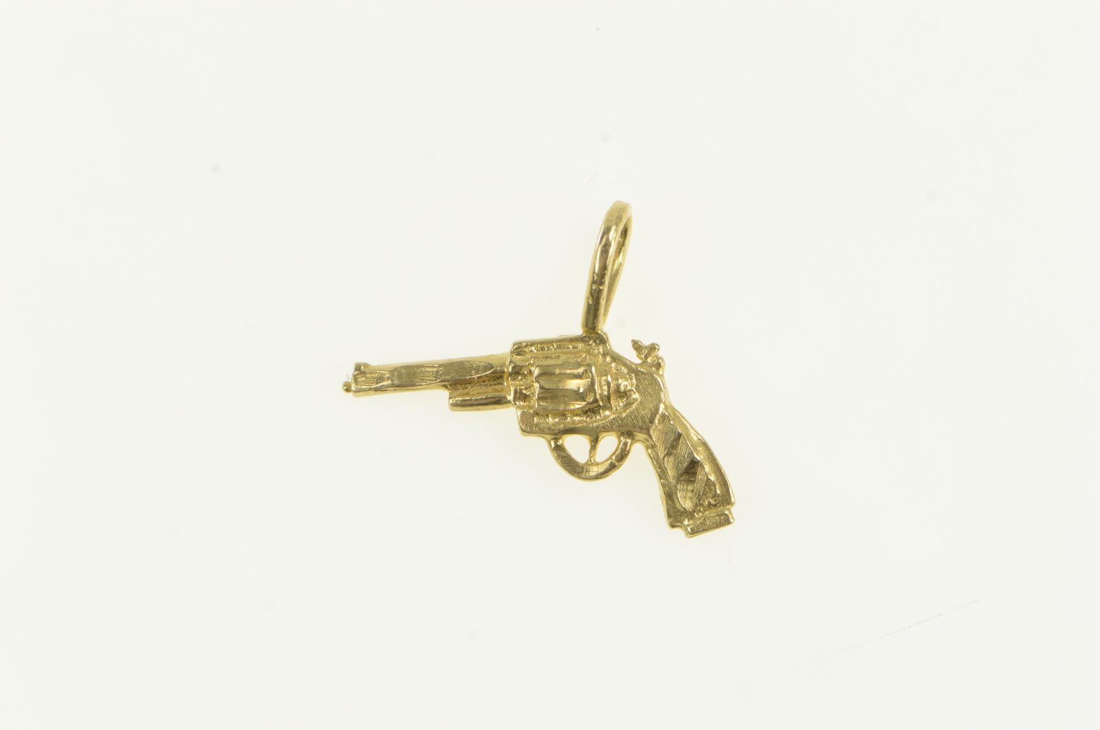 14K Diamond Cut Revolver Pistol Vintage Gun Yellow Gold Charm/Pendant ...
