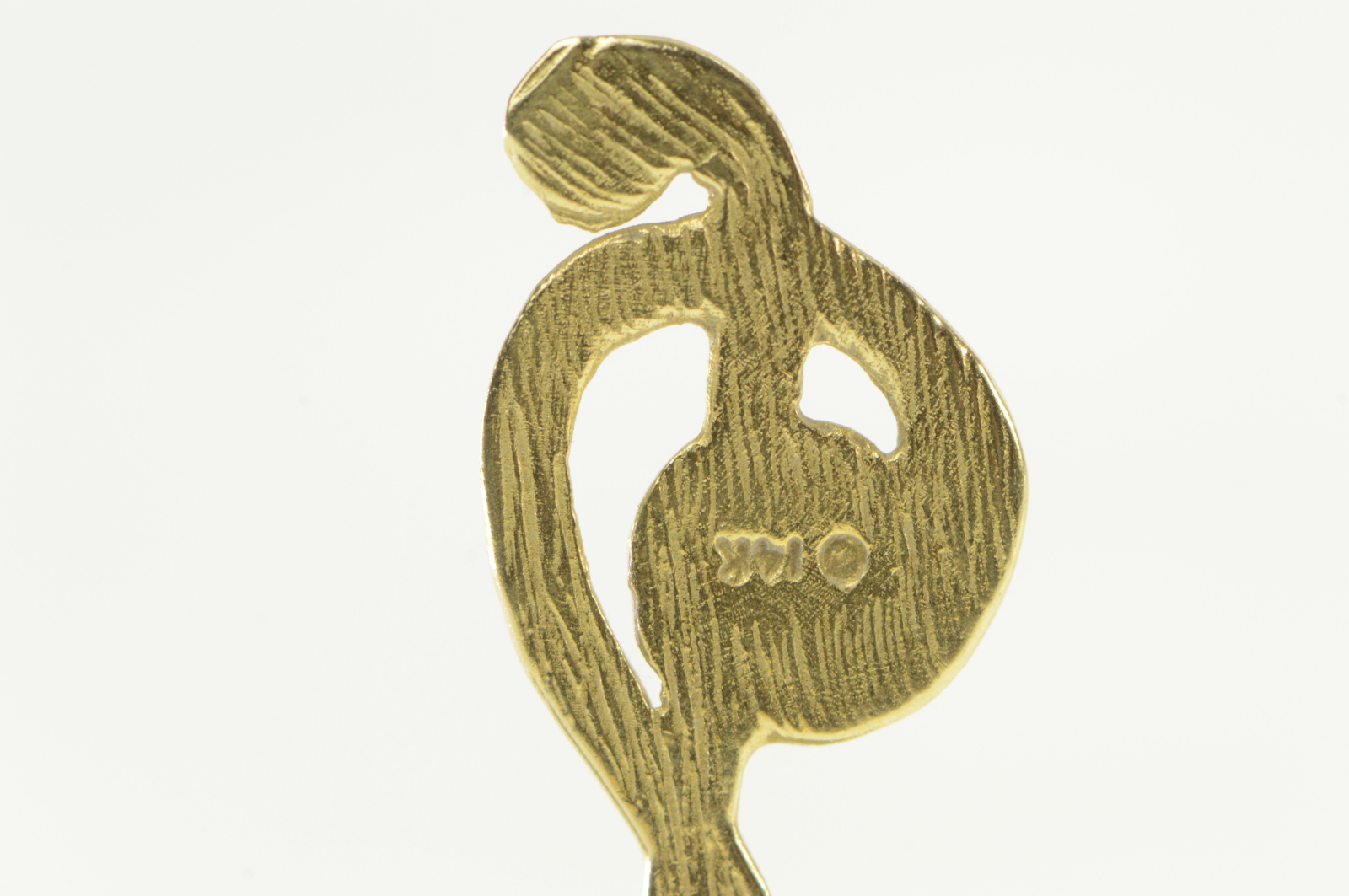 14K Diamond Cut Treble Clef Music Symbol Yellow Gold Charm/Pendant ...