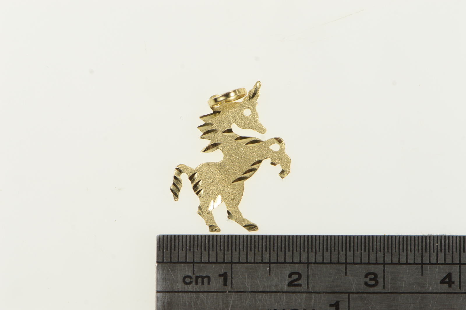 14K Diamond Cut Unicorn Unique Symbol Yellow Gold Charm/Pendant ...