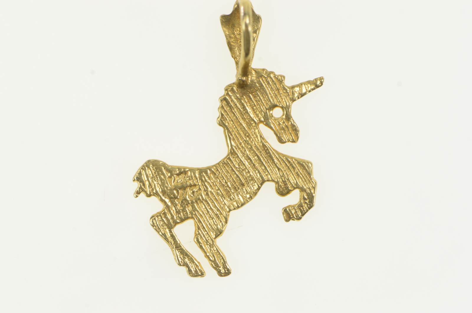 14K Diamond Cut Unicorn Unique Symbol Yellow Gold Charm/Pendant ...